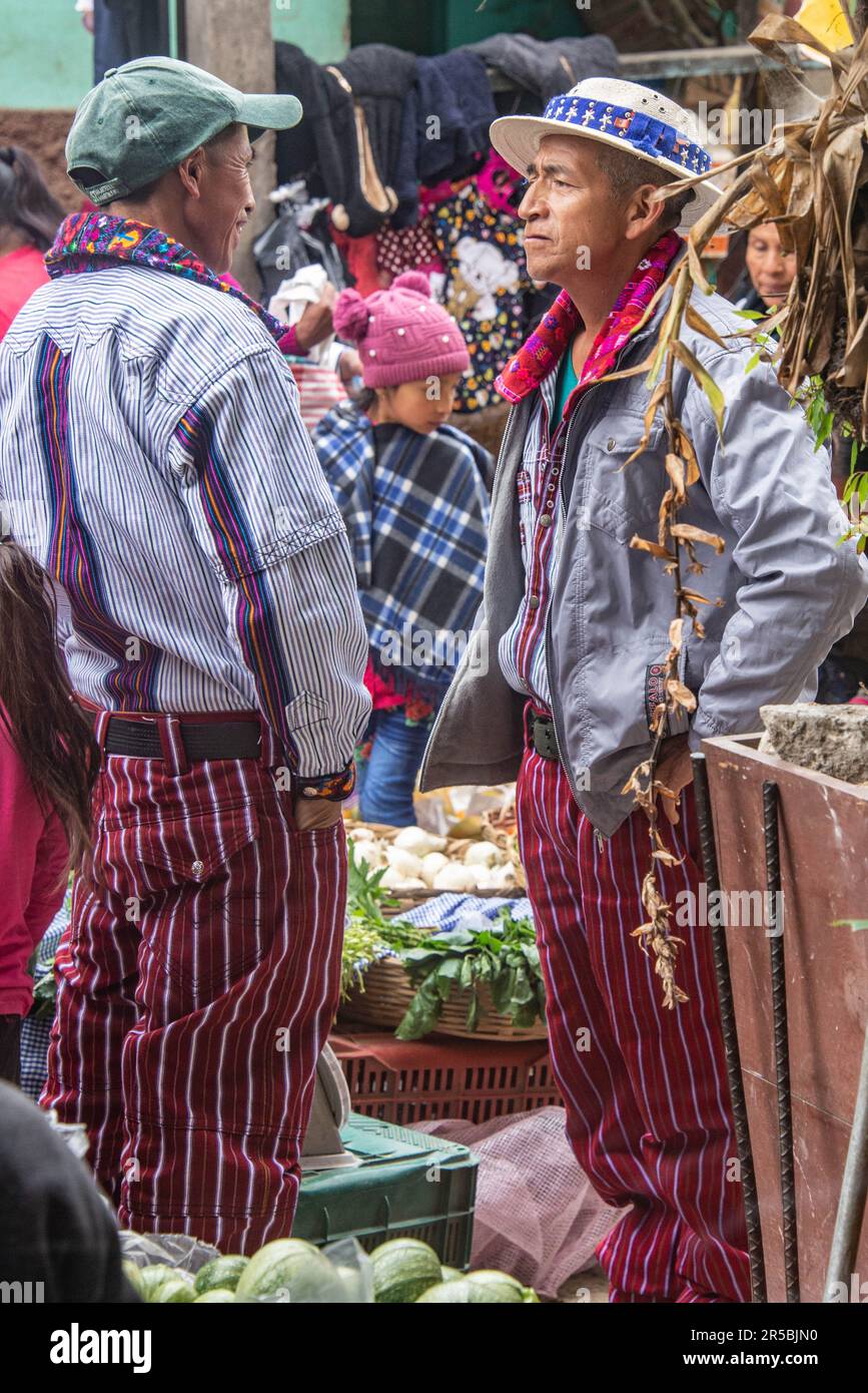 Men in colorful traditional dress, Todos Santos Cuchumatán ...