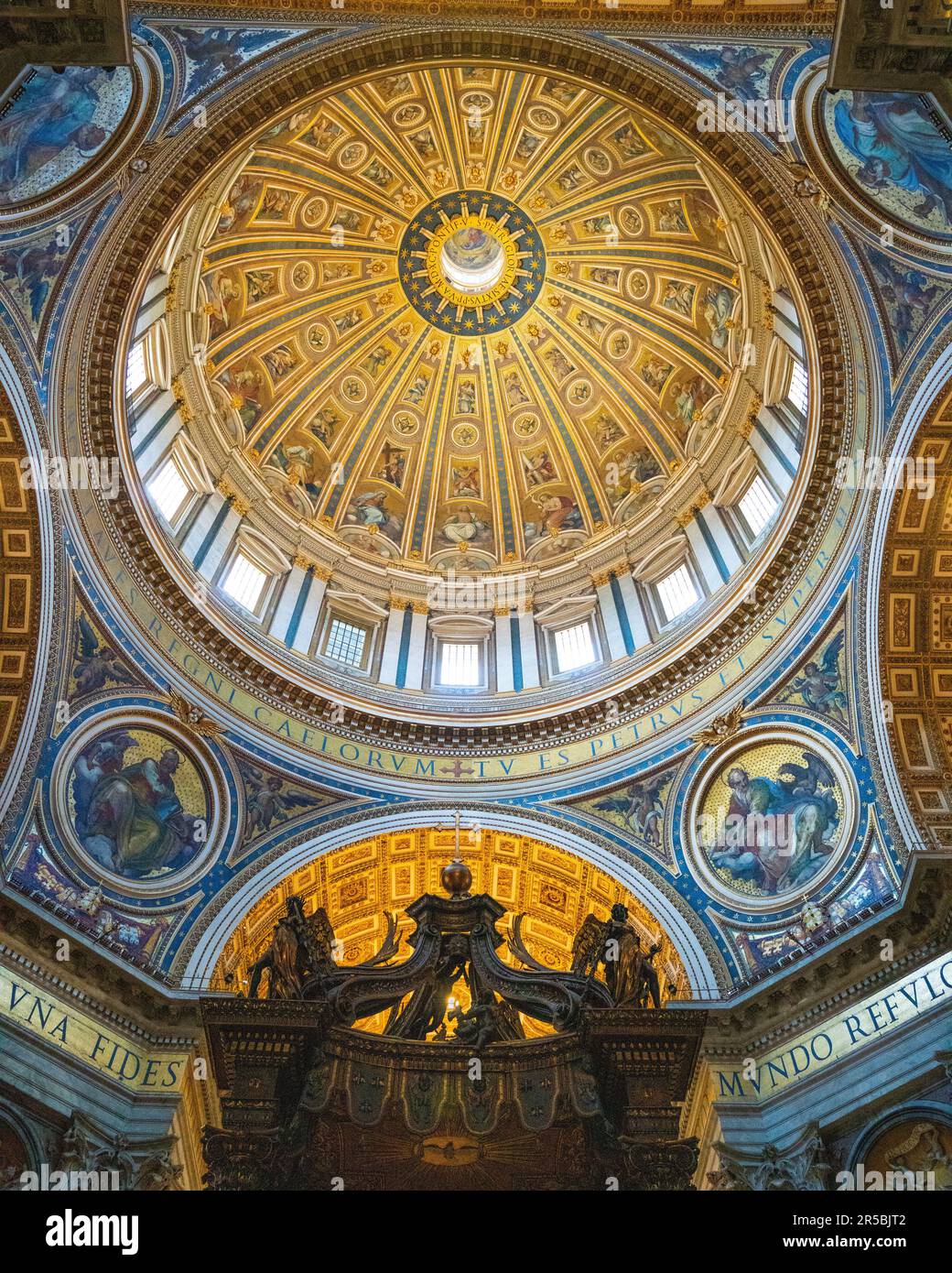 The majestic interior of St. Peter's Basilica in the Vatican City Stock ...
