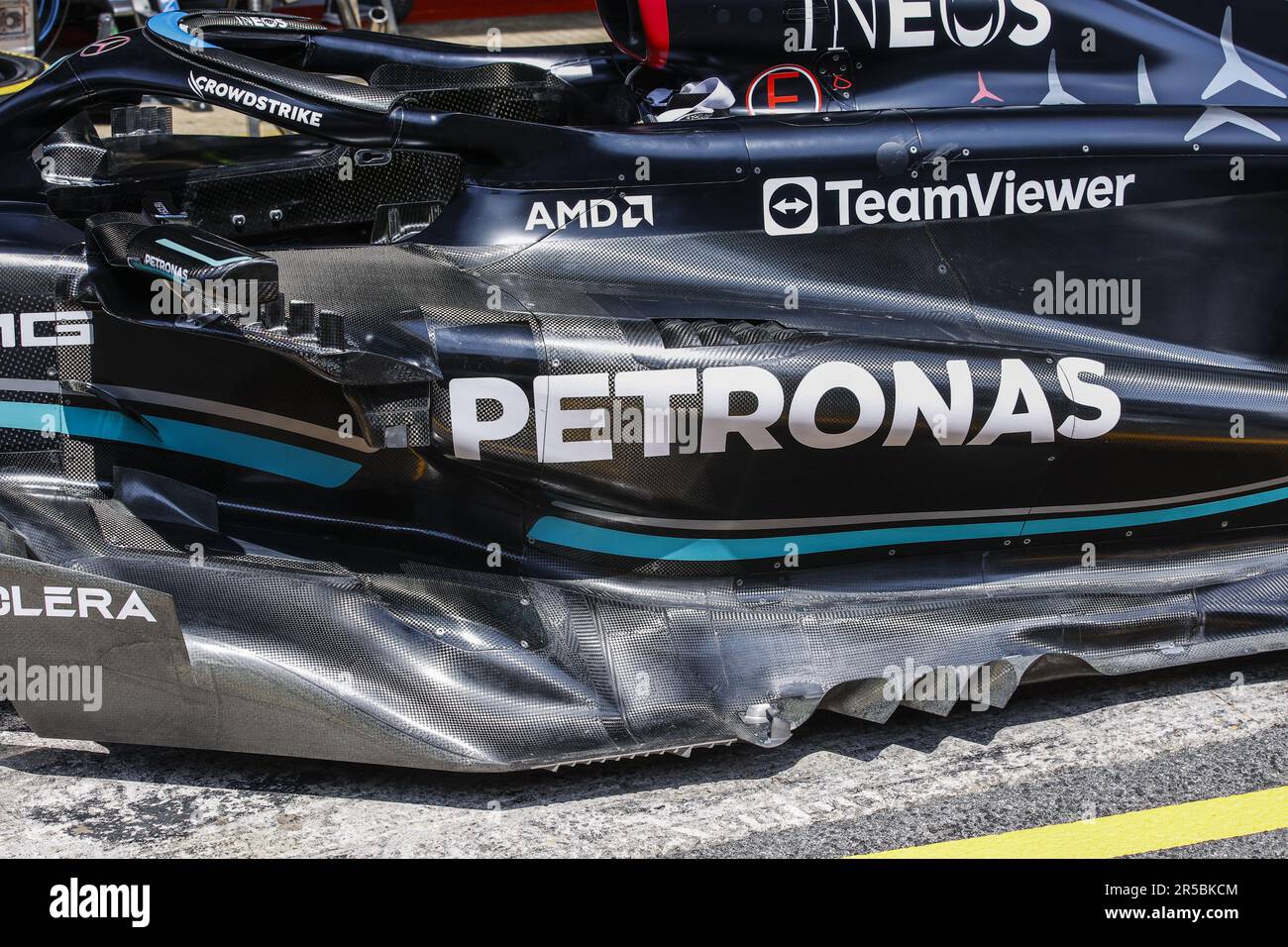 Mercedes AMG F1 Team W14, mechanical detail sidepod aerodynamism ...