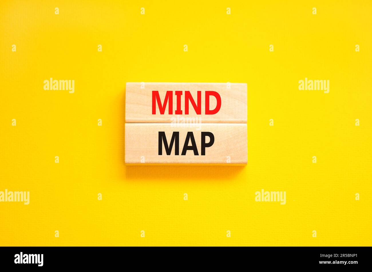 Mind map symbol. Concept words Mind map on wooden blocks on a beautiful ...