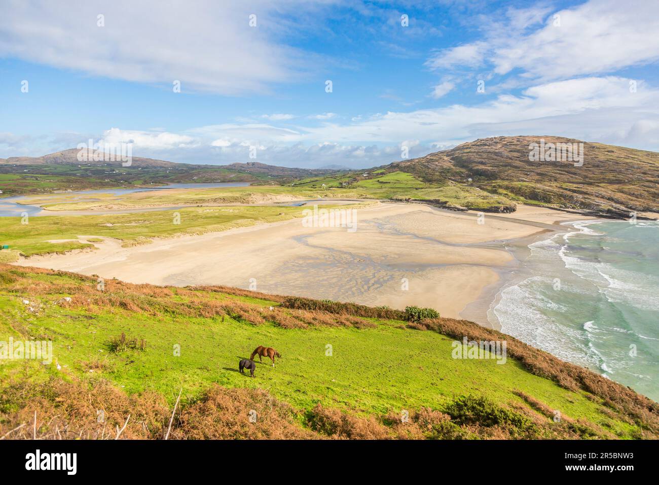 Panoramic picture of Barley Cove Beach in southern west Ireland Stock ...