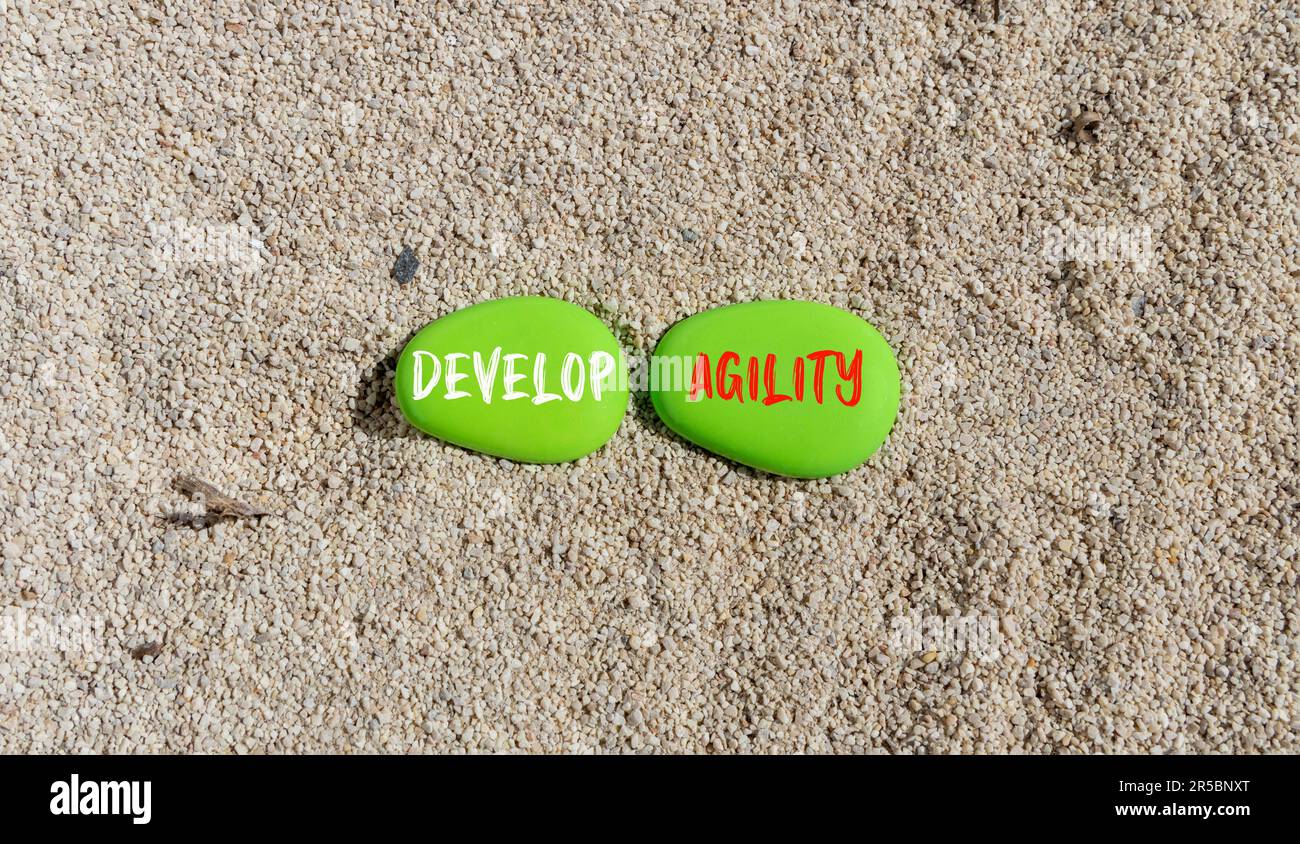 Develop agility symbol. Concept words Develop agility on beautiful ...