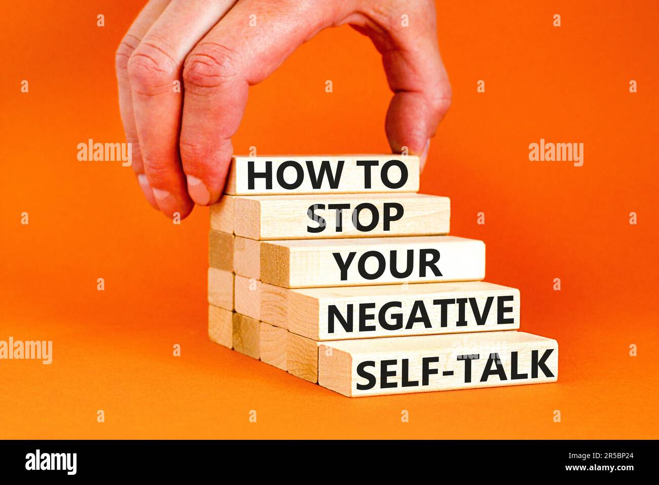 Stop negative self-talk symbol. Concept words How to stop your negative ...