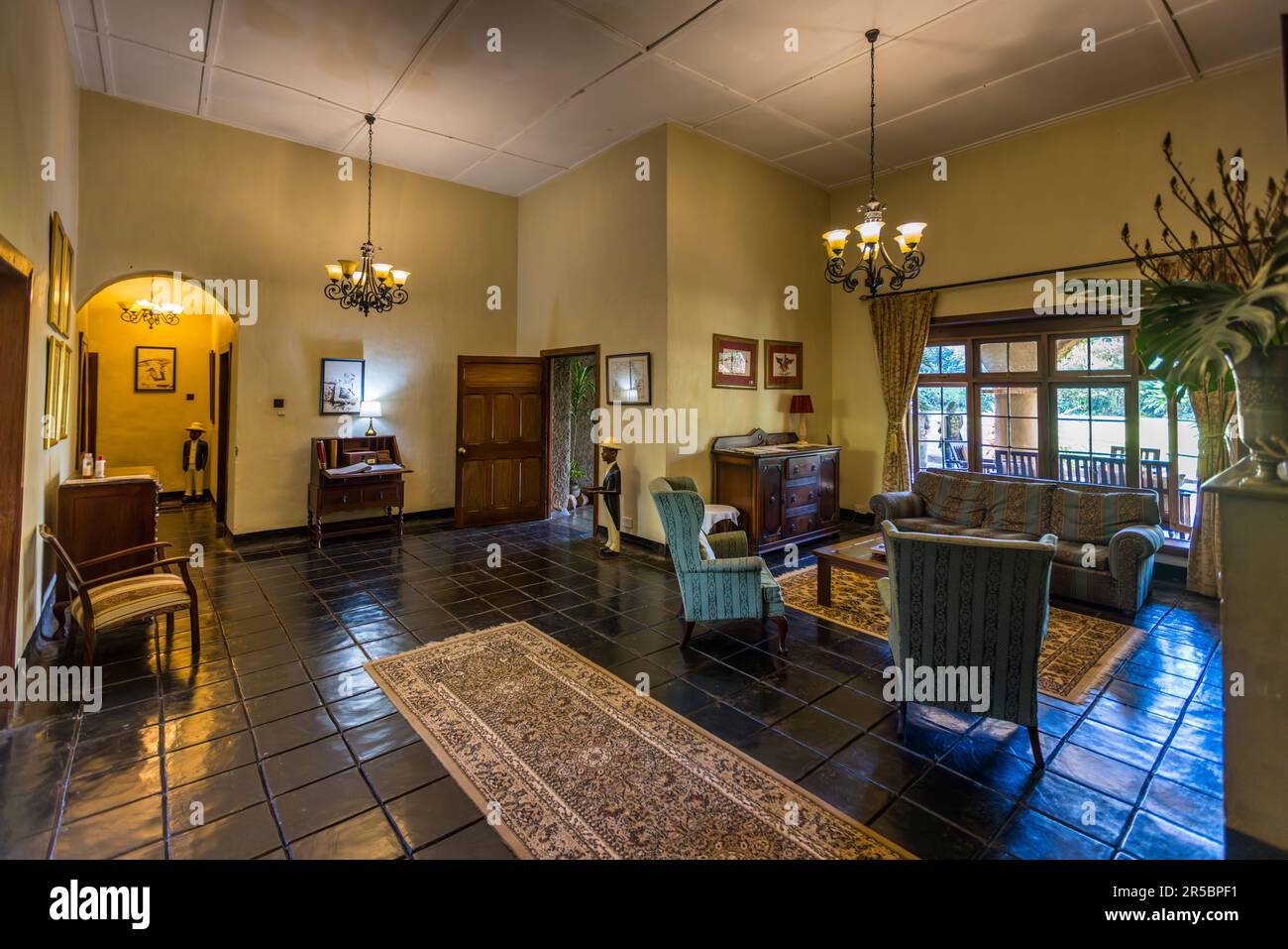 Lobby Huntingdon House on Satemwa Estate. The estate was built in the ...