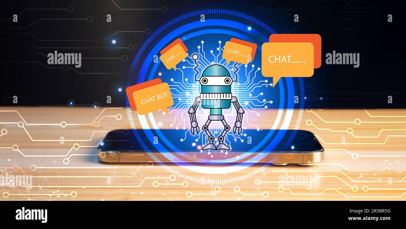 Chatbot, conversational assistant, artificial intelligence AI ...