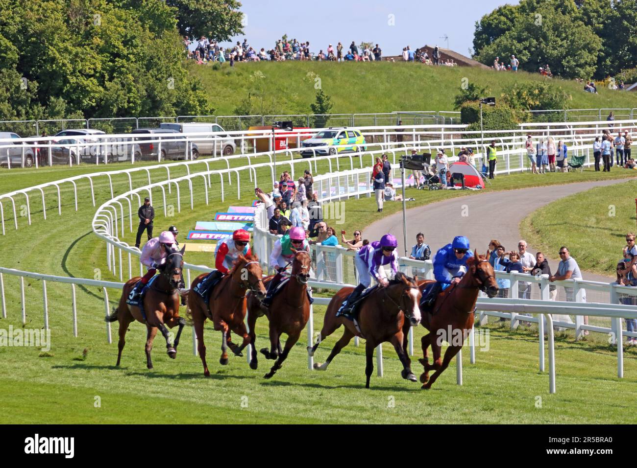 Epsom Downs Surrey, UK. 2nd June, 2023. The runners and riders come ...
