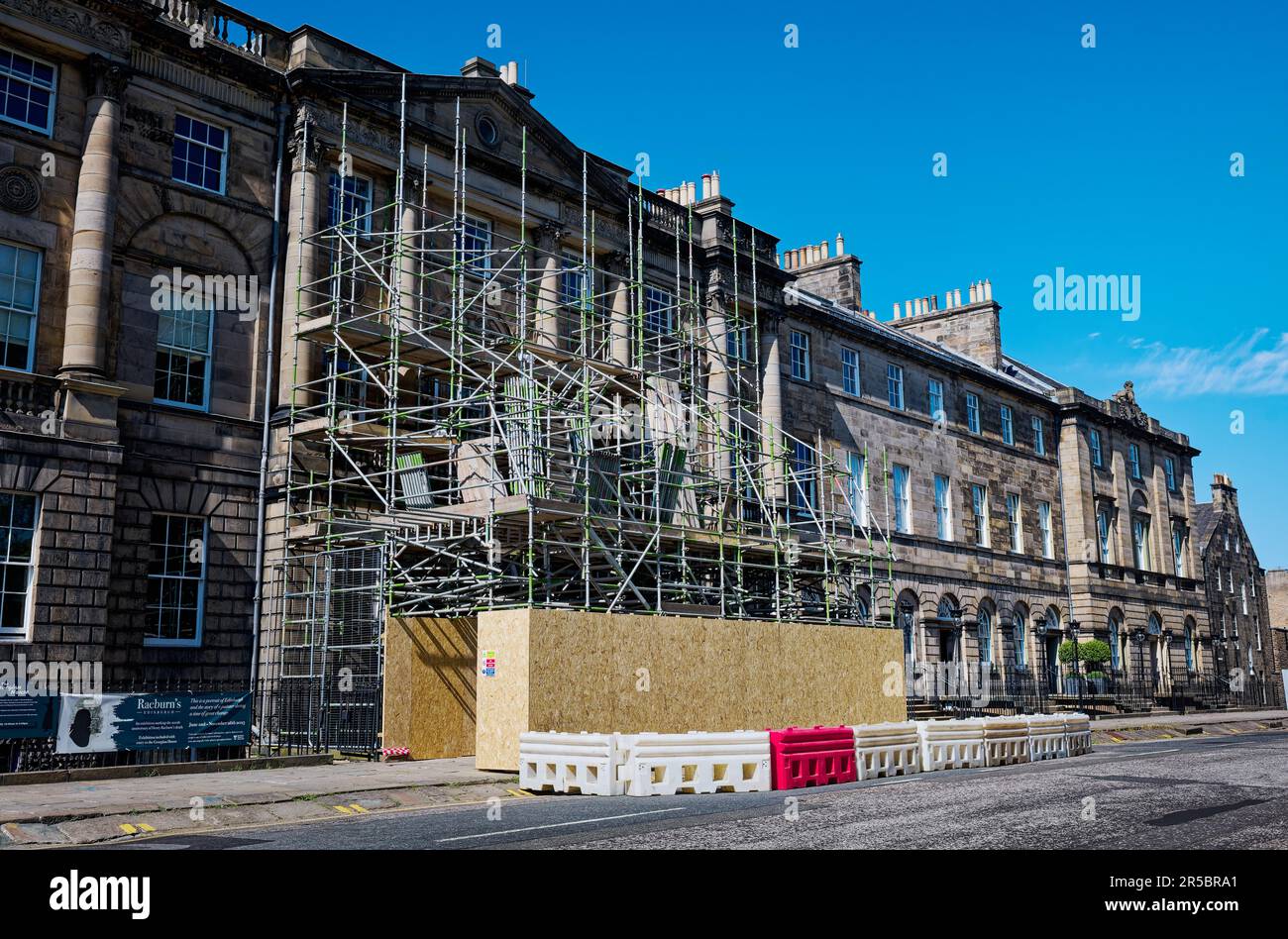 Edinburgh Scotland, UK 02 June 2023. Scaffold on the facade of Bute ...