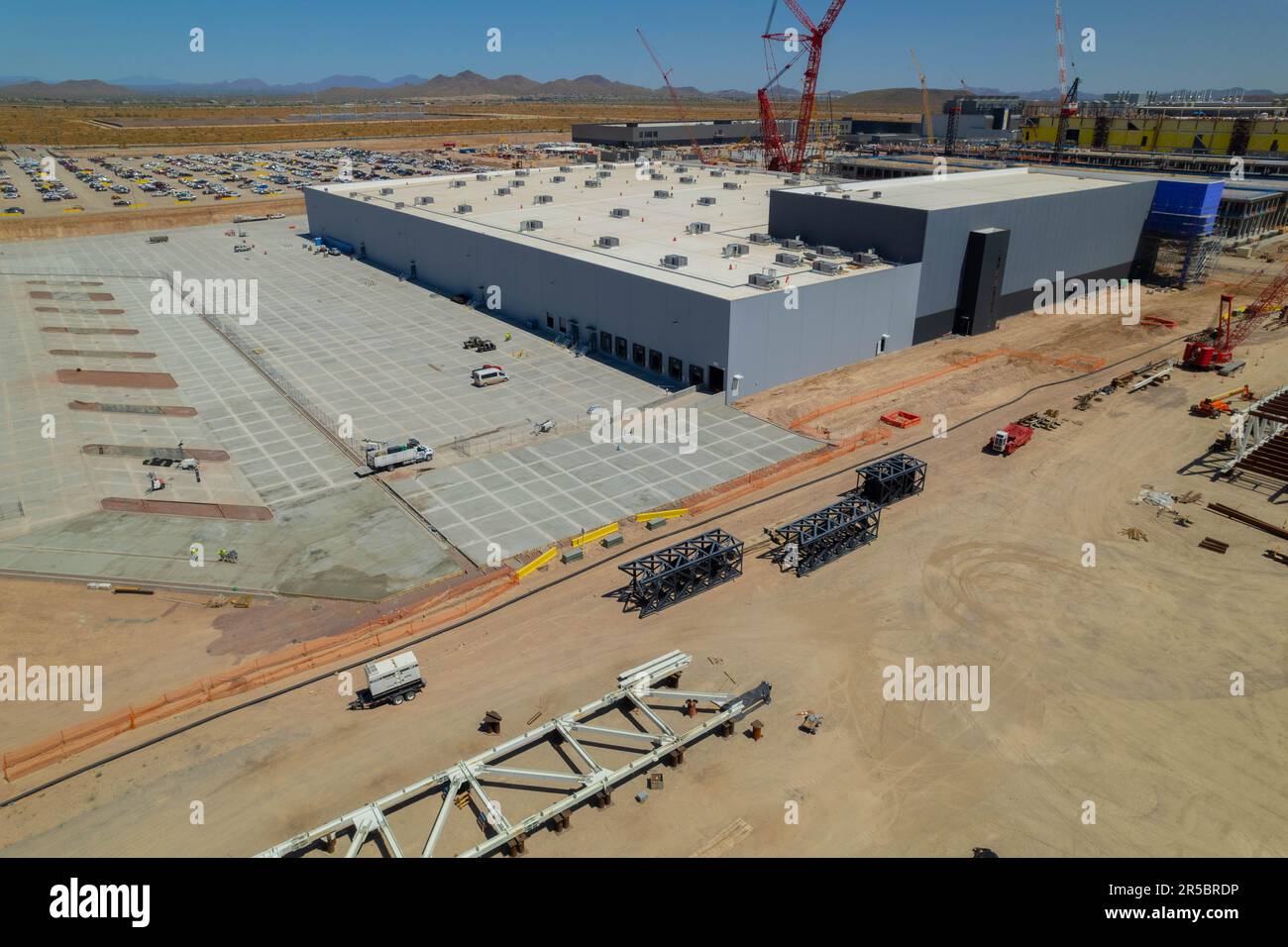 An aerial view of Taiwan semiconductors Mega Factory under construction ...