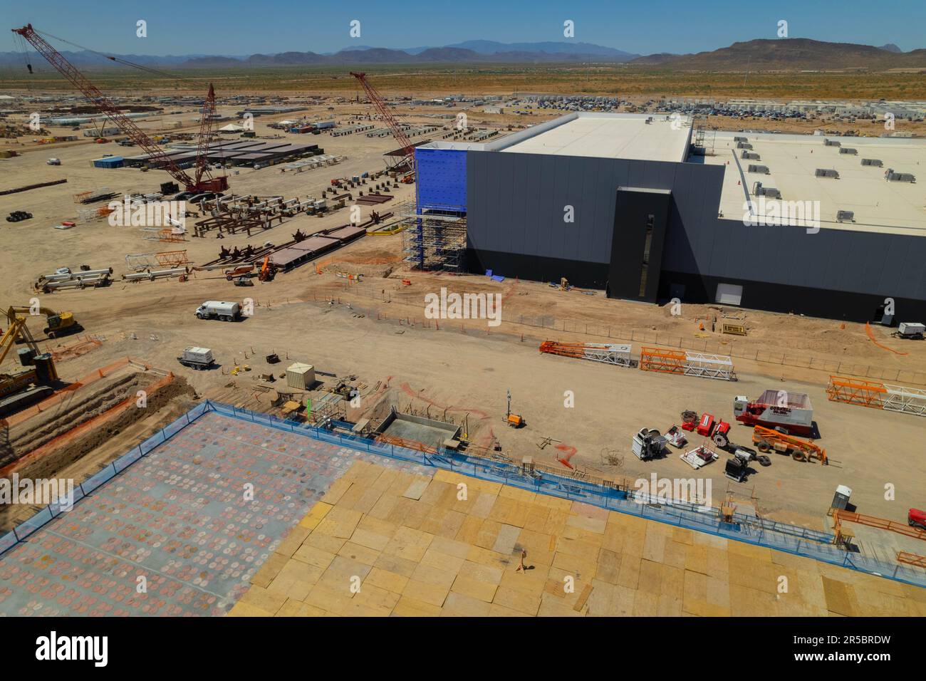An aerial view of Taiwan semiconductors Mega Factory under construction ...