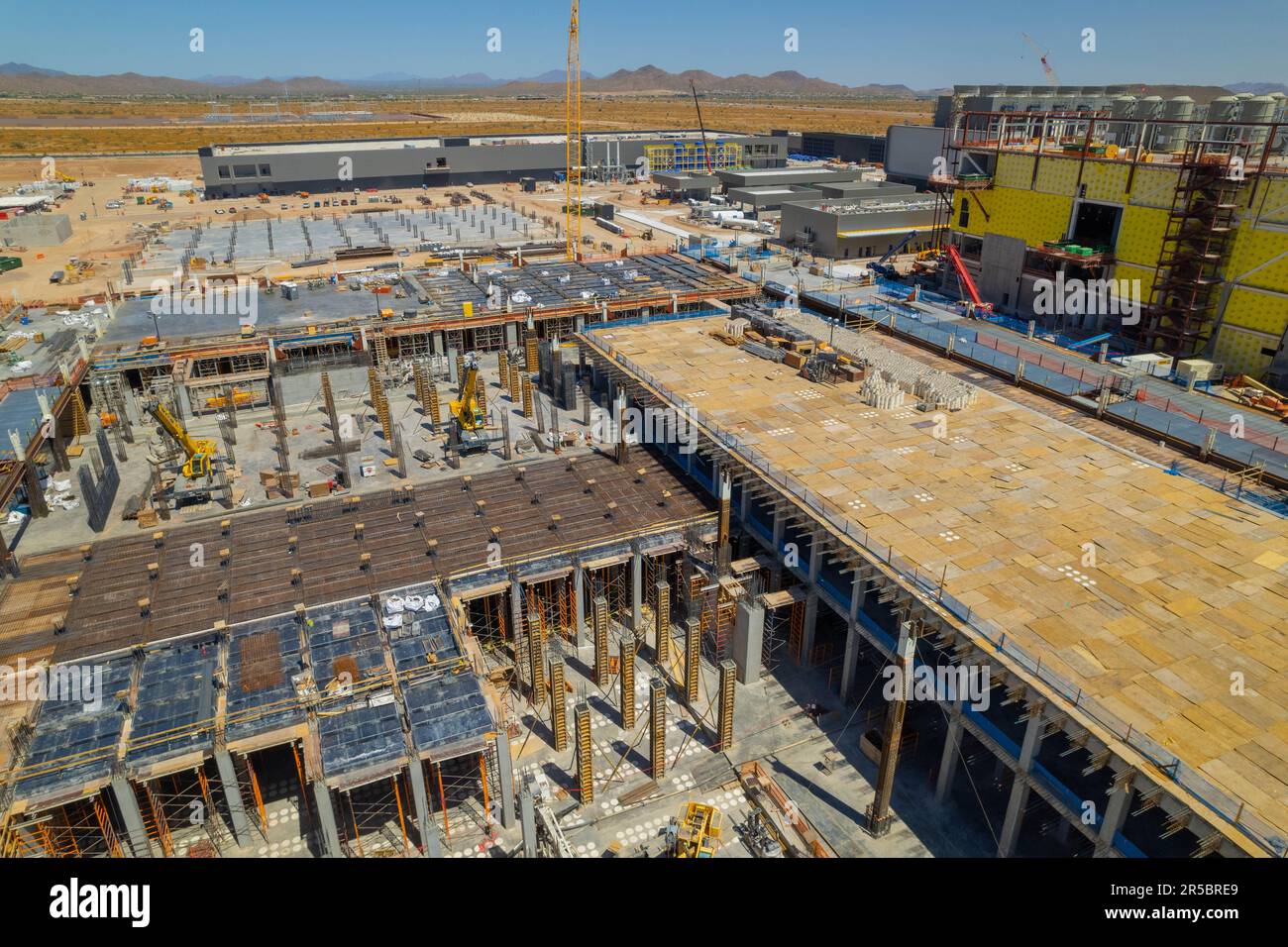 An aerial view of Taiwan semiconductors Mega Factory under construction ...
