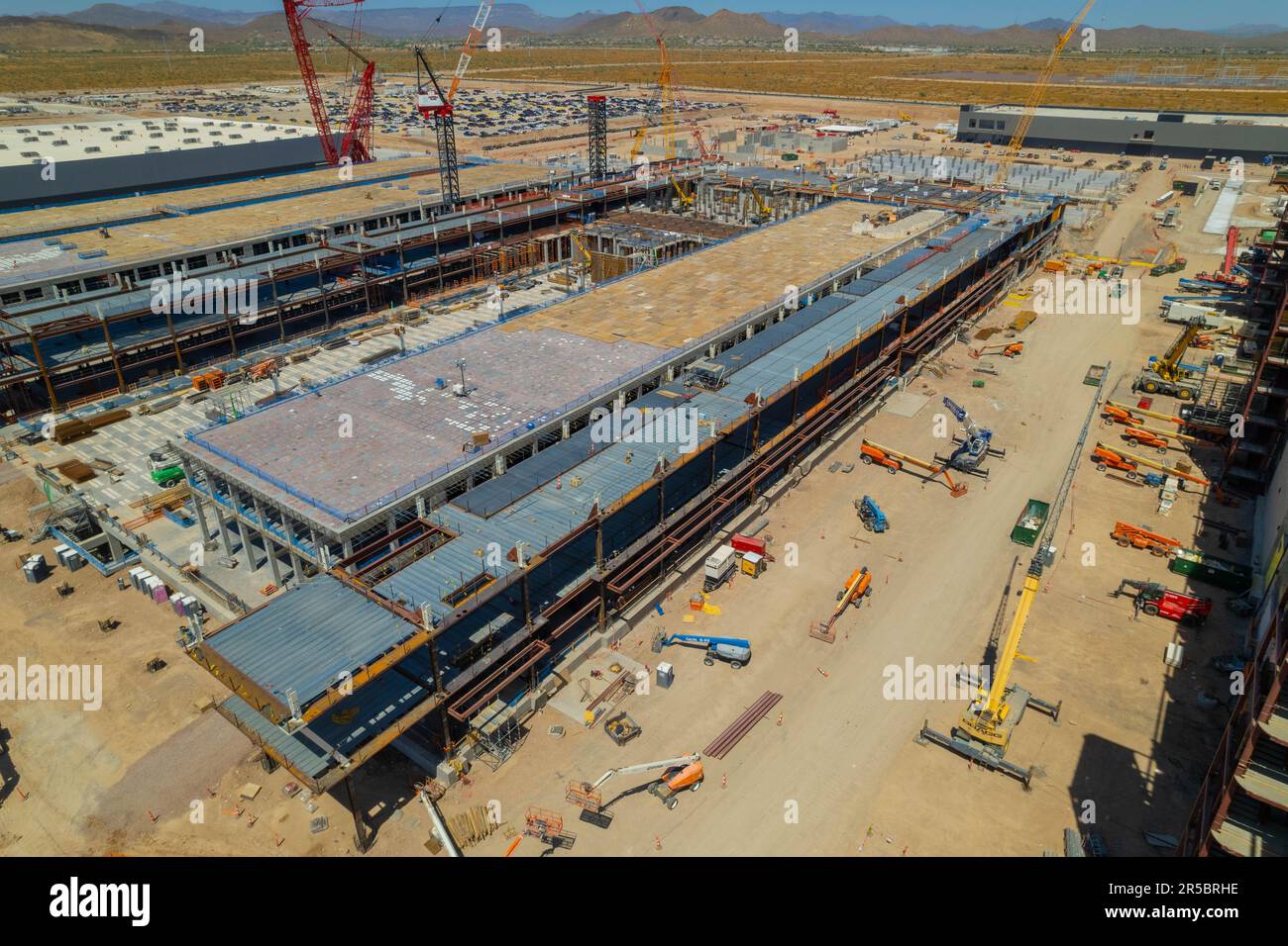 An aerial view of Taiwan semiconductors Mega Factory under construction ...
