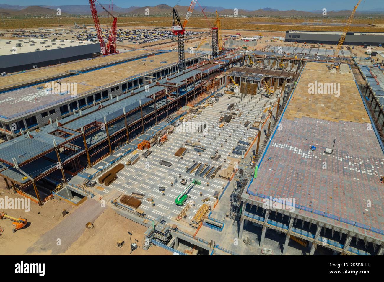 An aerial view of Taiwan semiconductors Mega Factory under construction ...