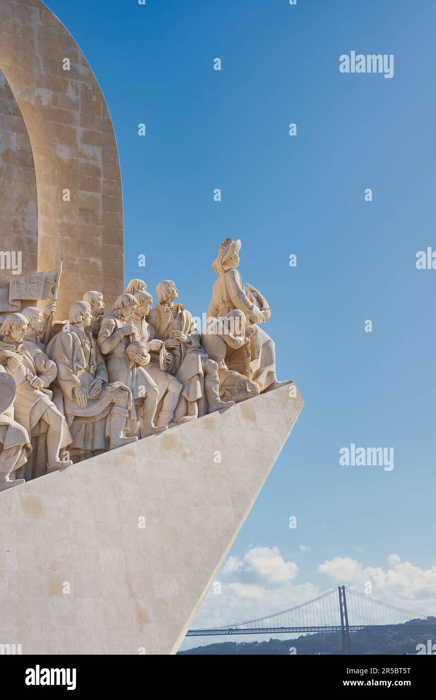 This stock photo depicts a magnificent monument of discoveries on the ...