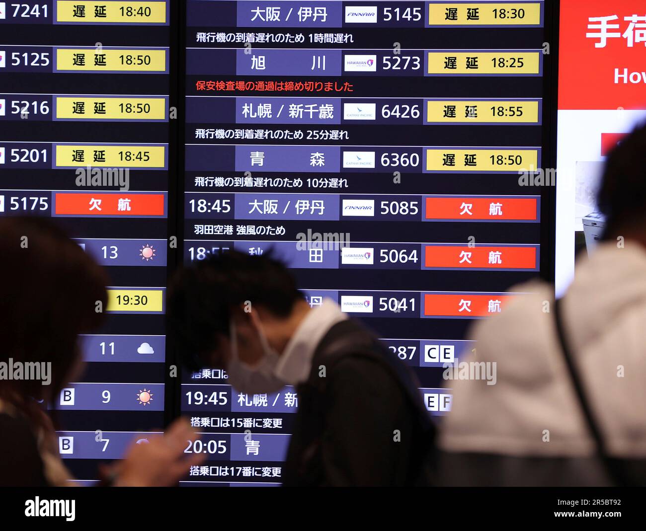 Haneda Airport is crowded with passengers due to the flight ...