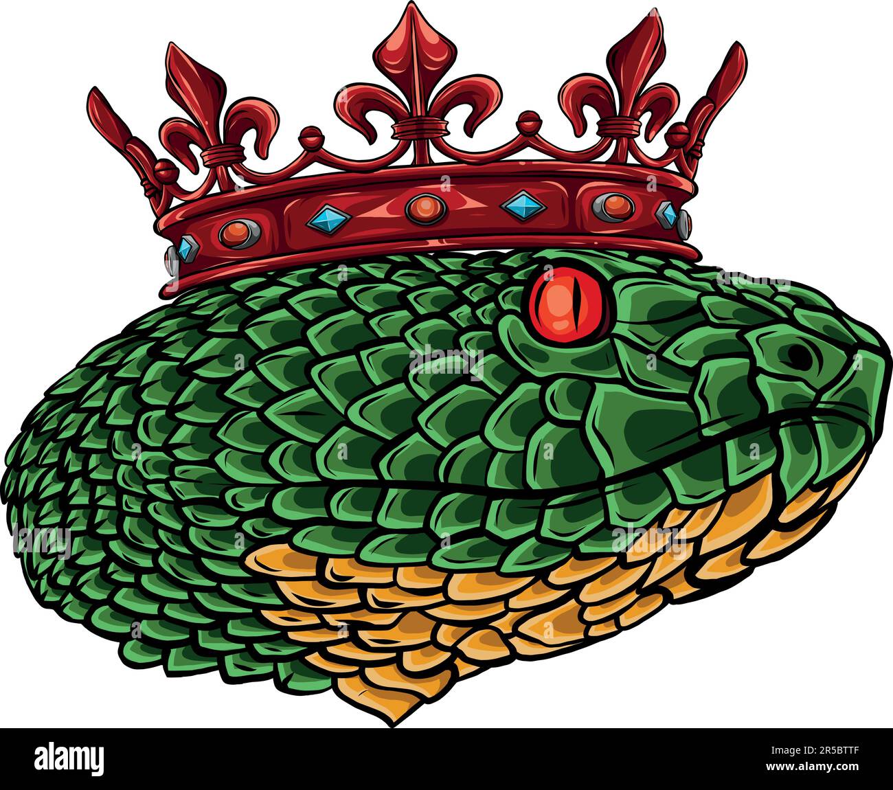 Snake Crown template design Vector illustration Isolated Stock Vector ...