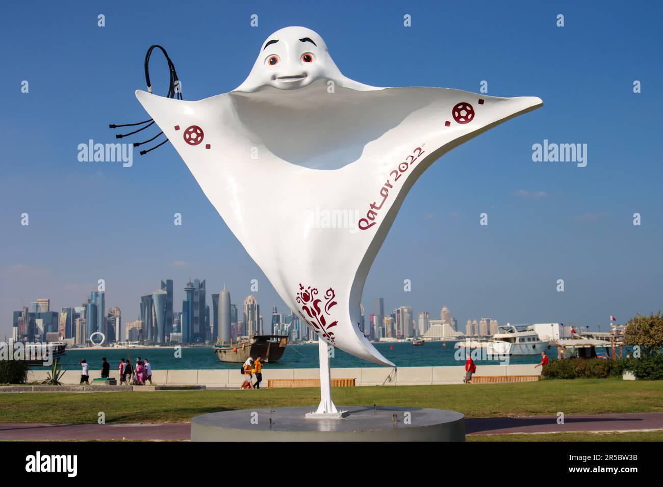 Doha, Qatar. 21, November, 2022. View of The Corniche prior to the ...