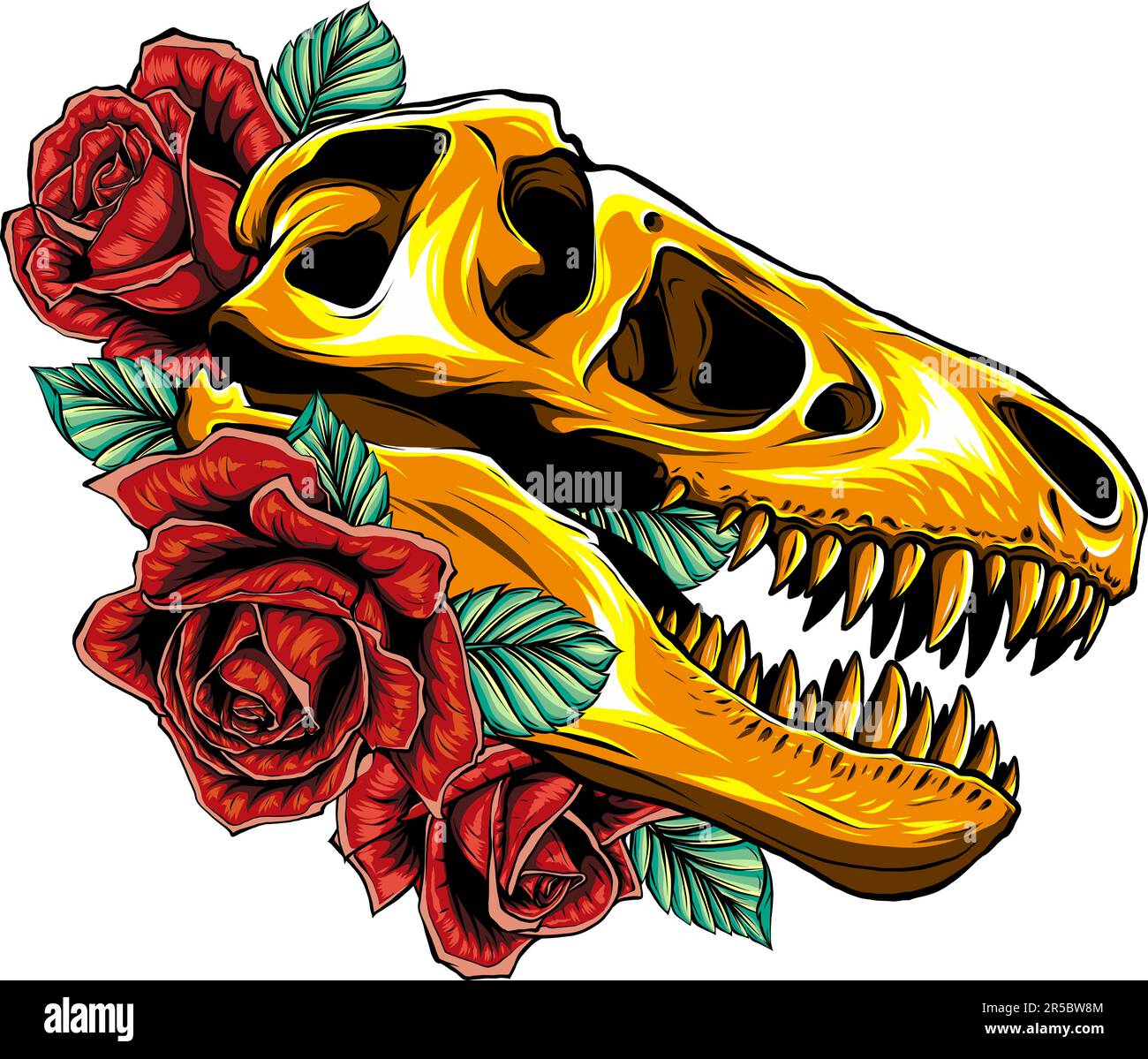 T Rex Skeleton Tattoo