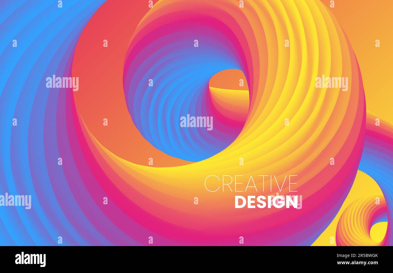 Color flow. Fluid design template. Orange waves background. Modern ...