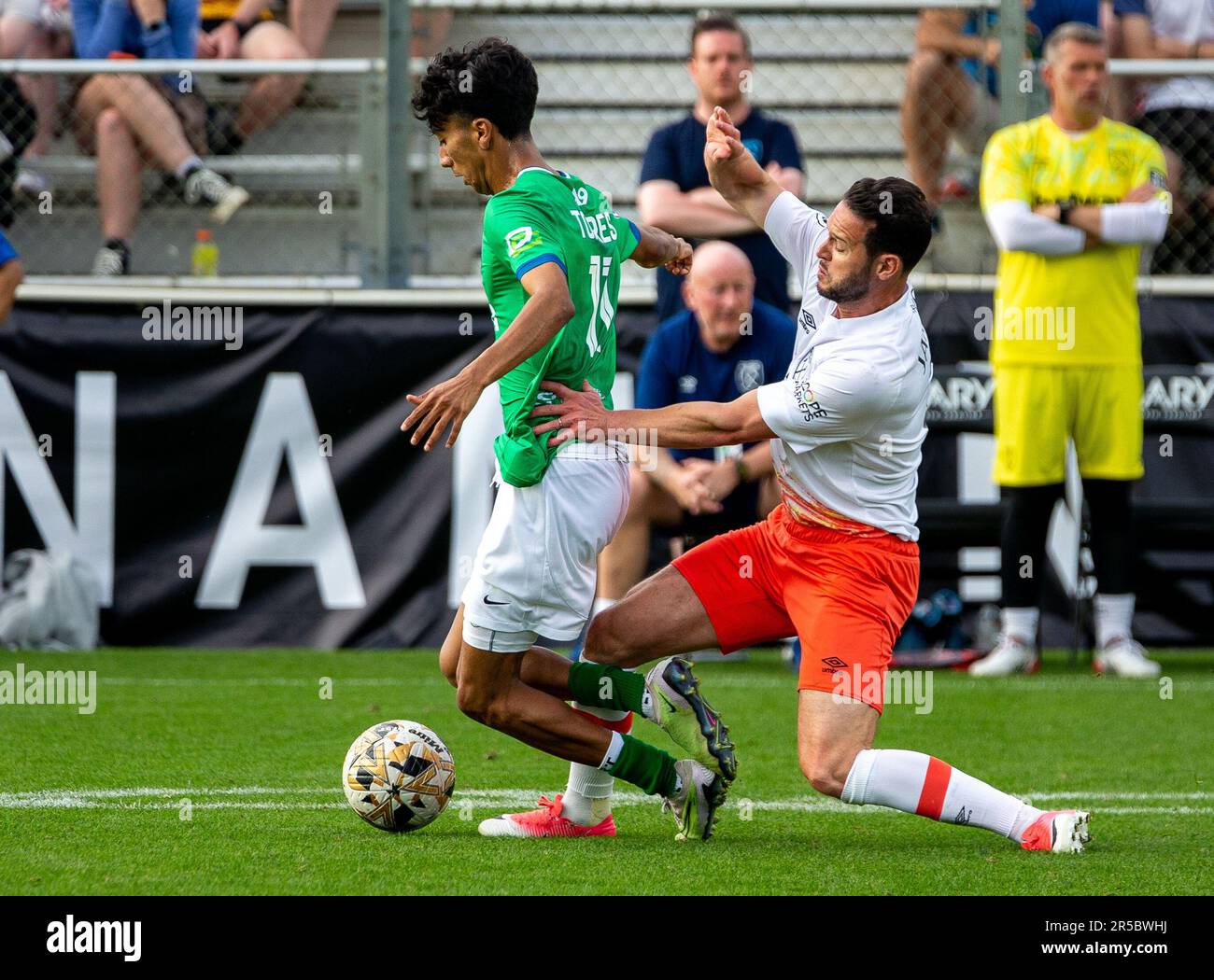 June 1, 2023, cary, NC, USA: West Ham United #7 MATT JARVIS attempting ...