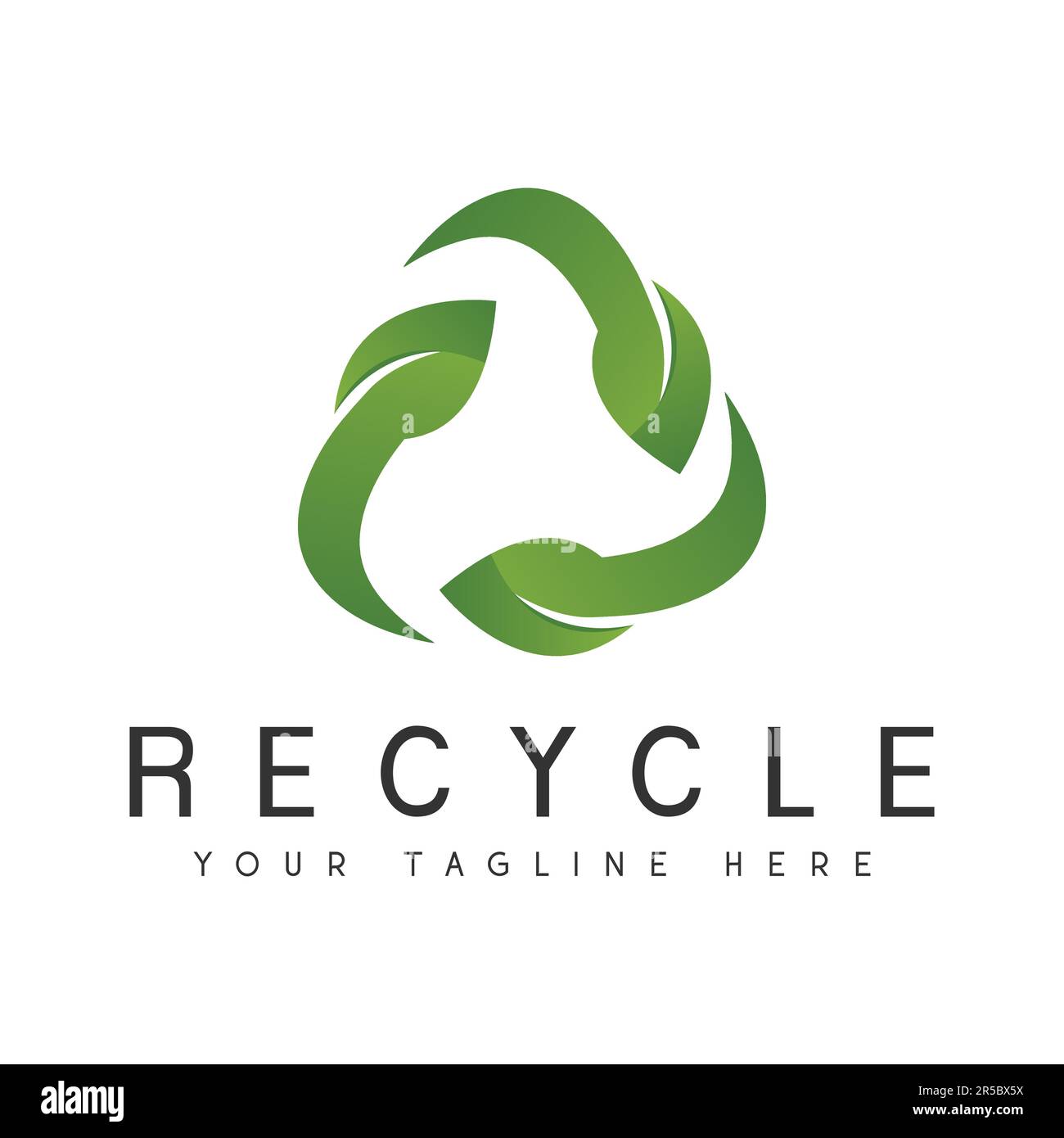 Recycle Logo Design Nature Green Leaf Logotype Ecology Stock Vector ...