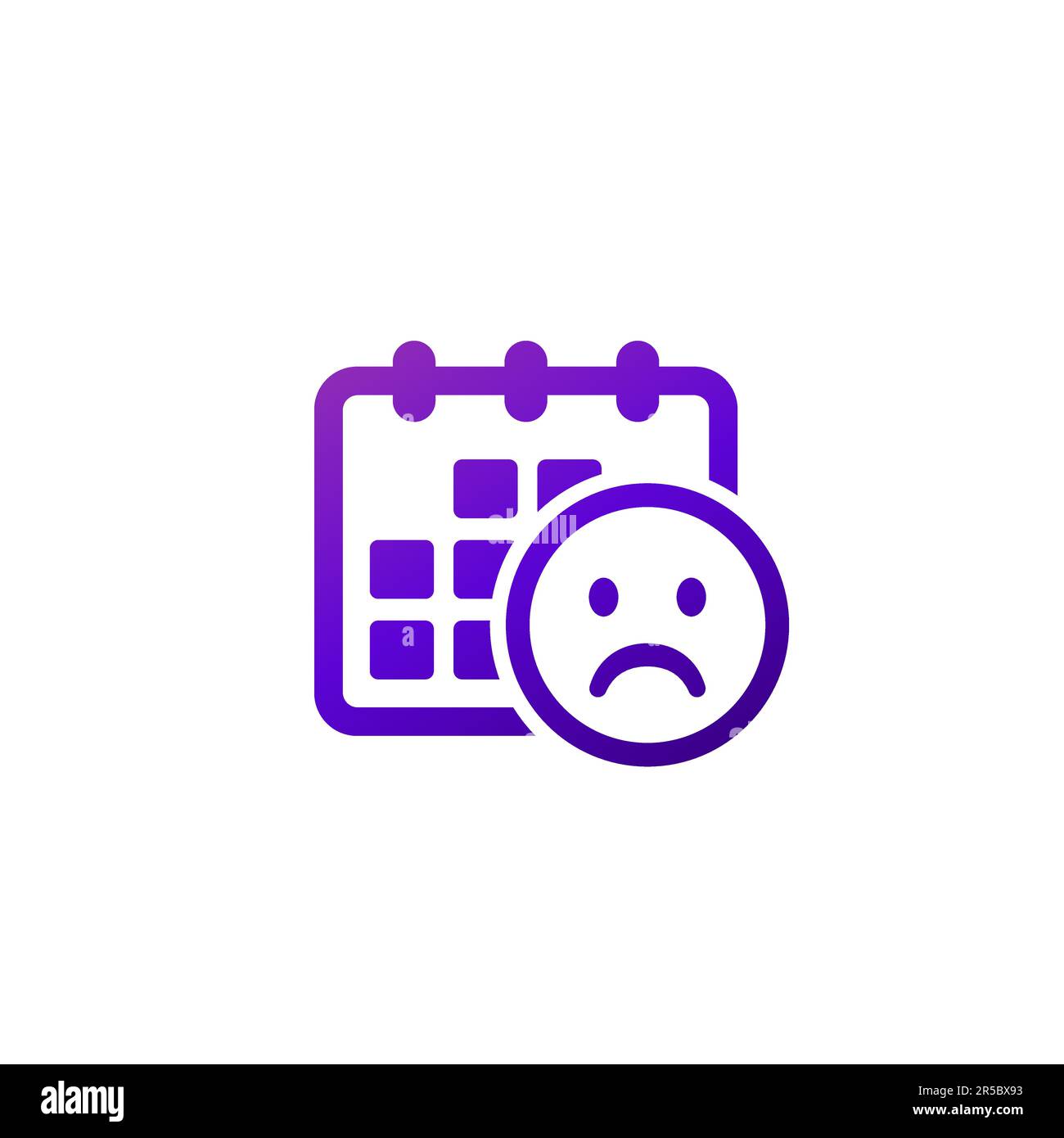 bad day icon with emoji and calendar Stock Vector Image & Art - Alamy