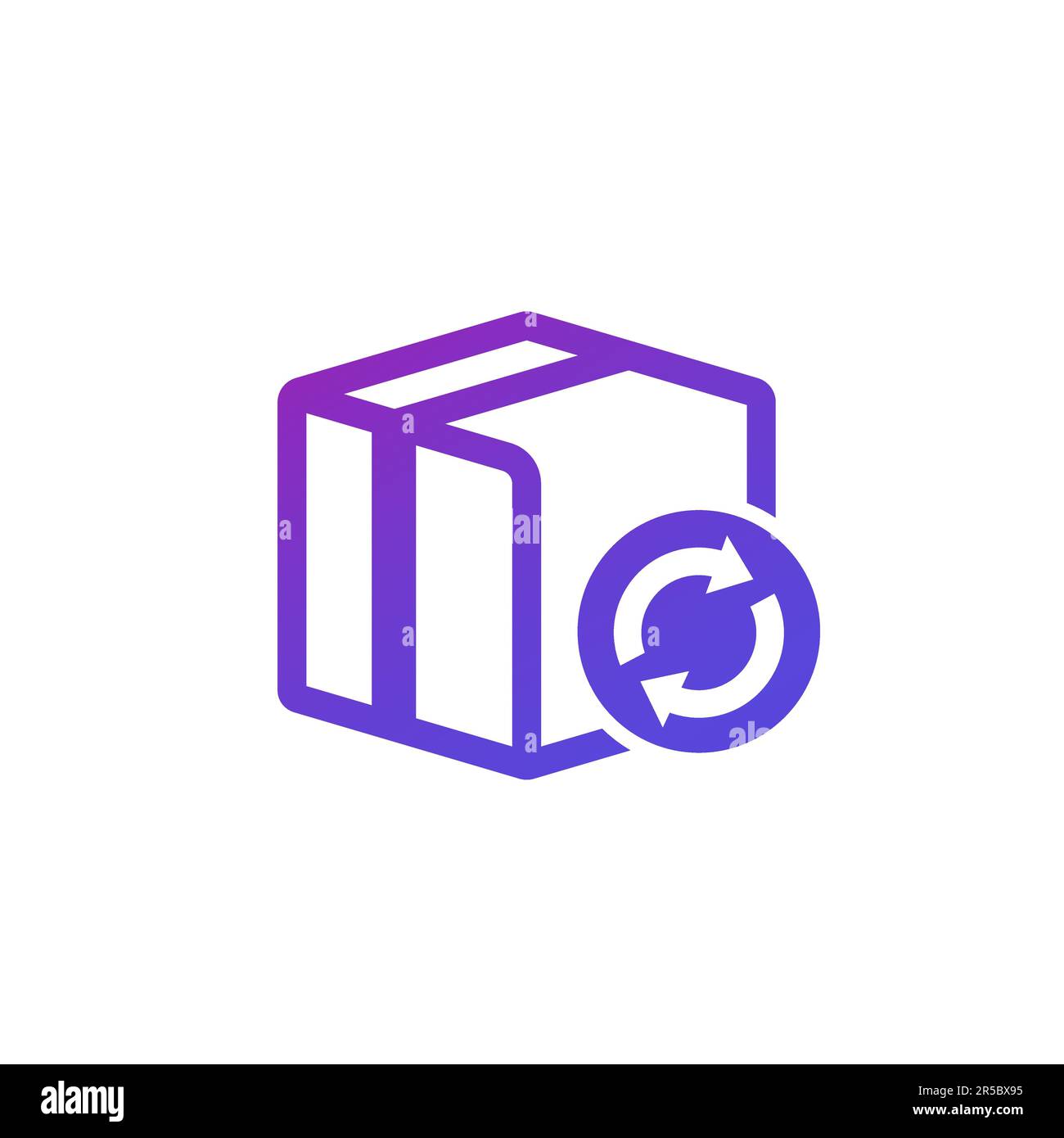 parcel return icon with a box Stock Vector Image & Art - Alamy