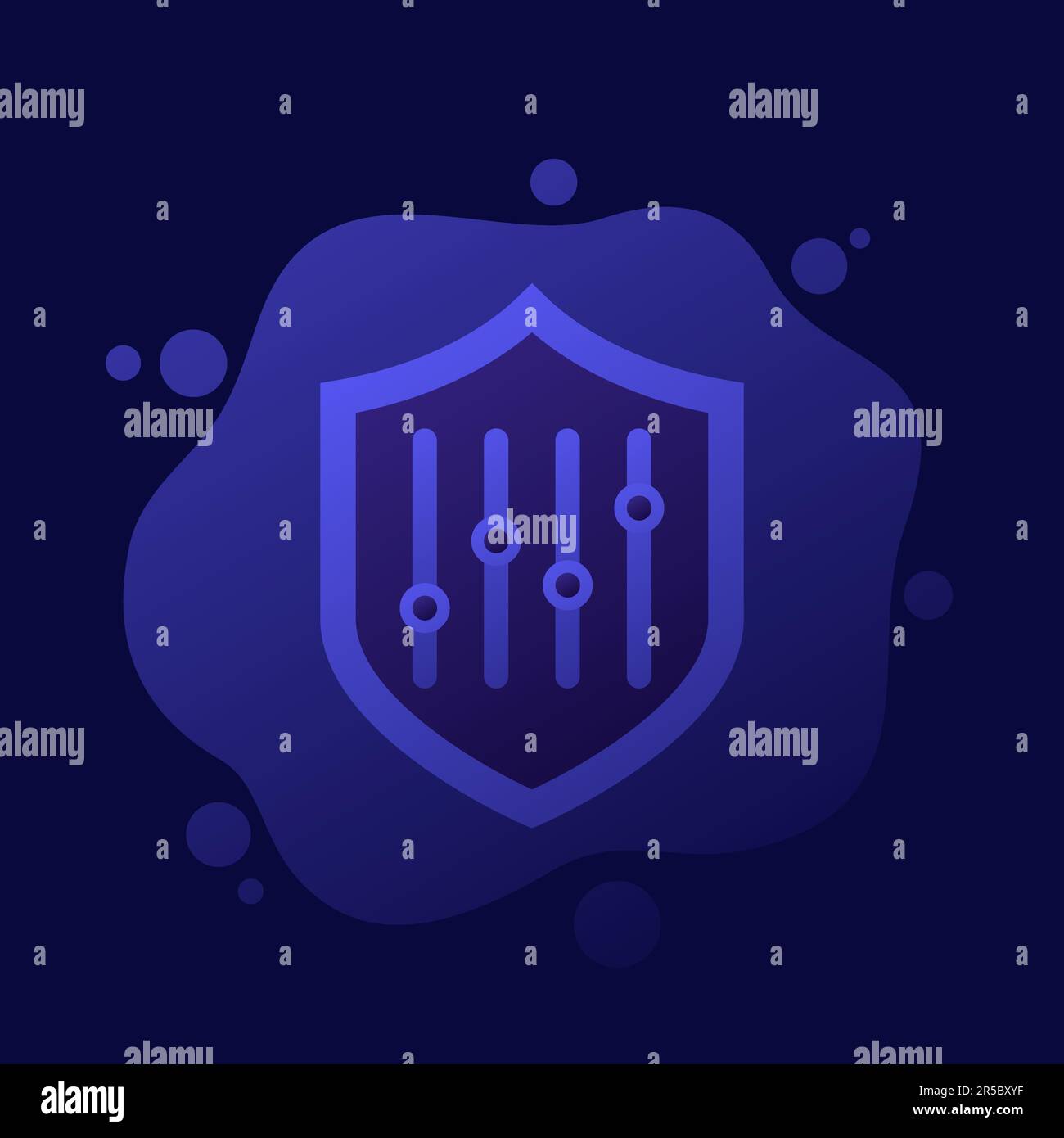 security settings icon with shield, vector design Stock Vector Image & Art - Alamy