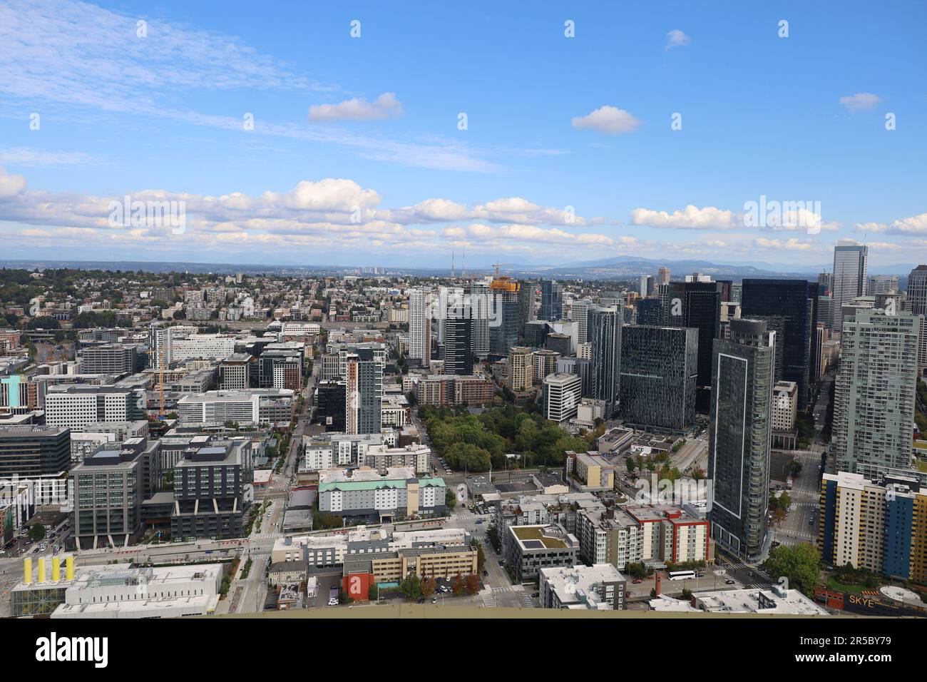 10-10-2021: Seattle, Washington: View of City of Seattle from Space ...