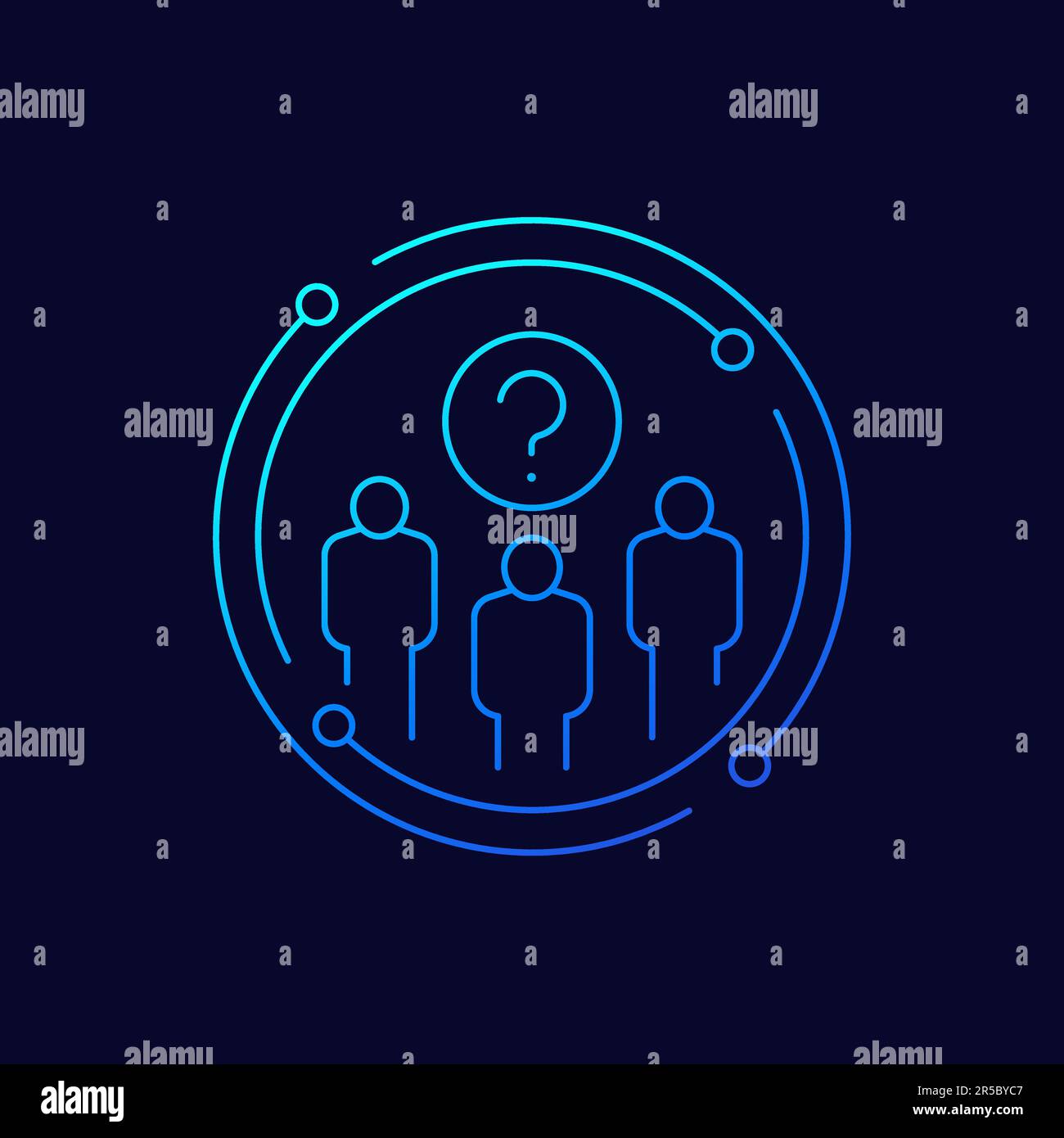 briefing icon, instruction for team line vector Stock Vector Image ...
