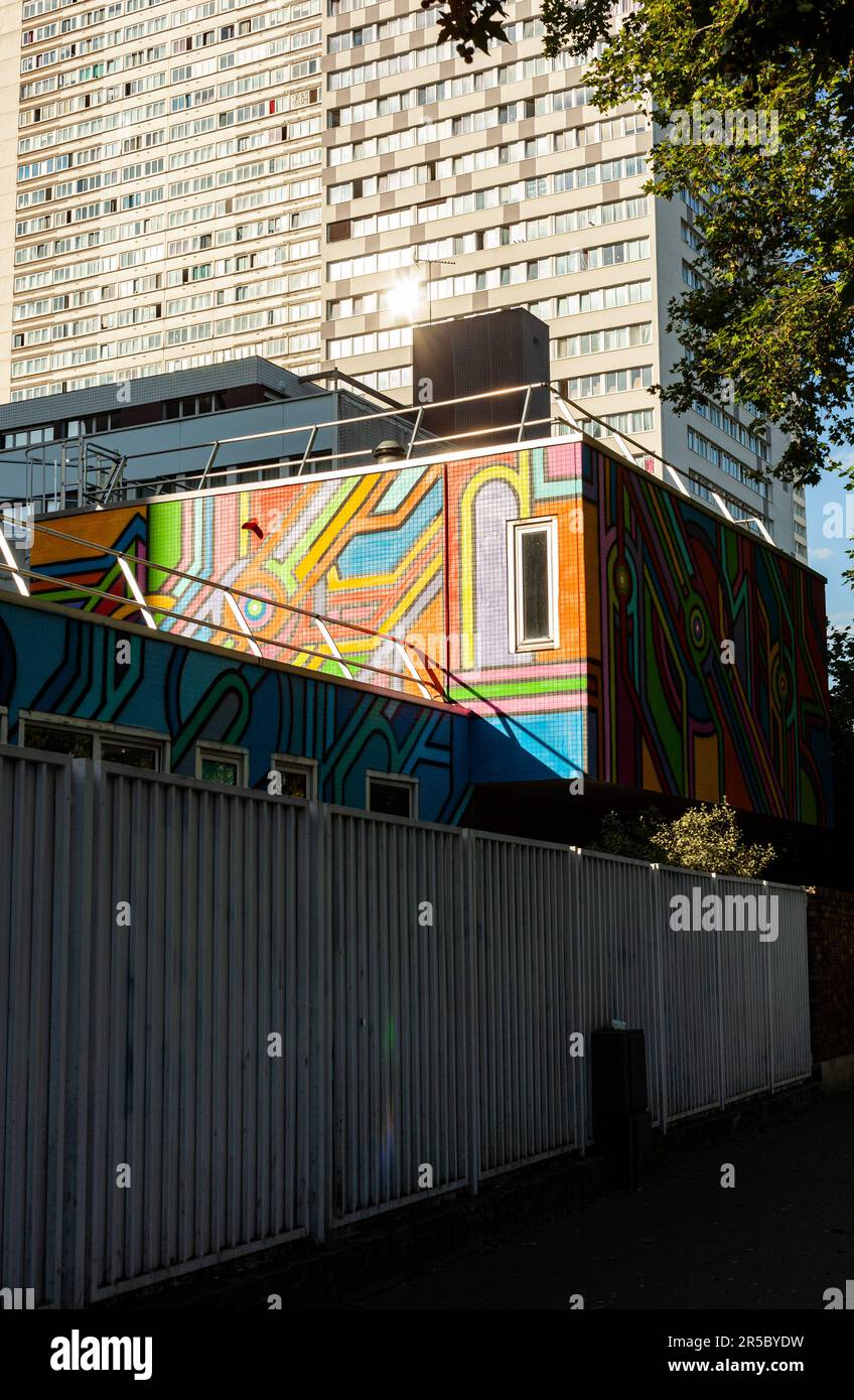 Paris, France - July, 13: Typical graffiti and street art of the 13th ...