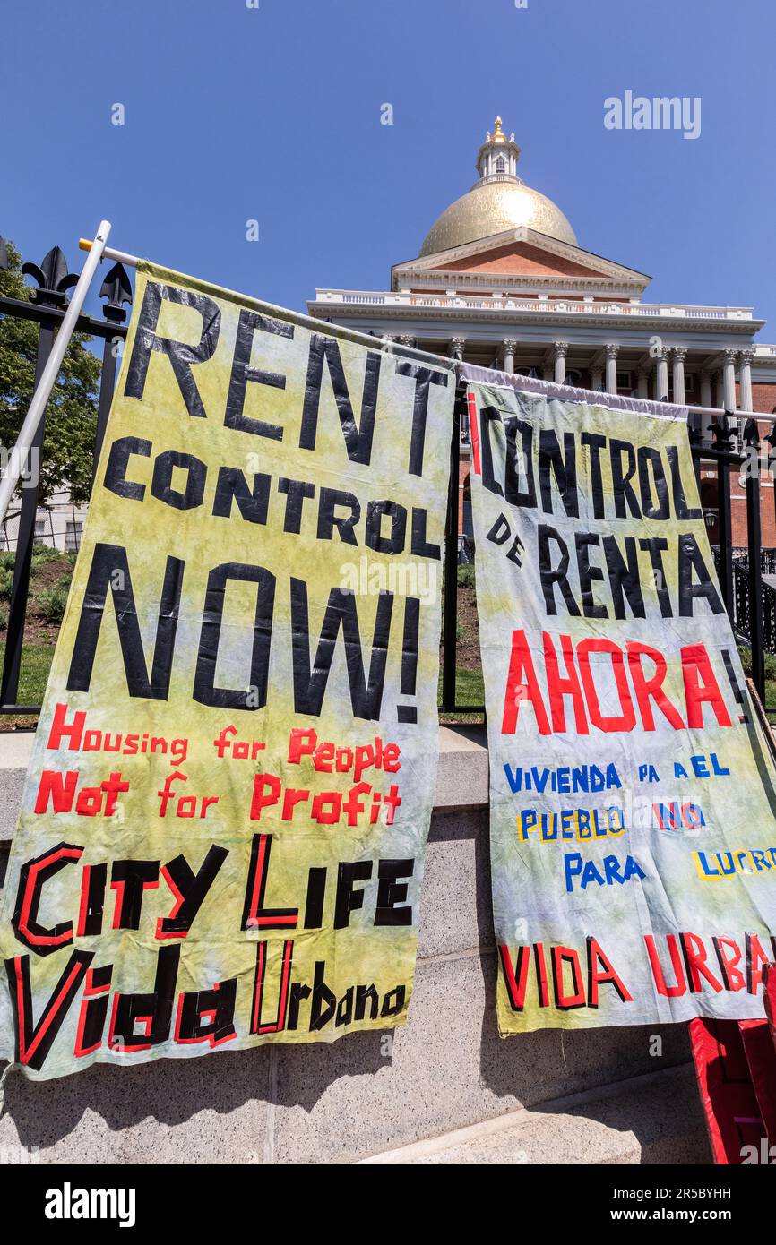 Boston rent control protest hi-res stock photography and images - Alamy