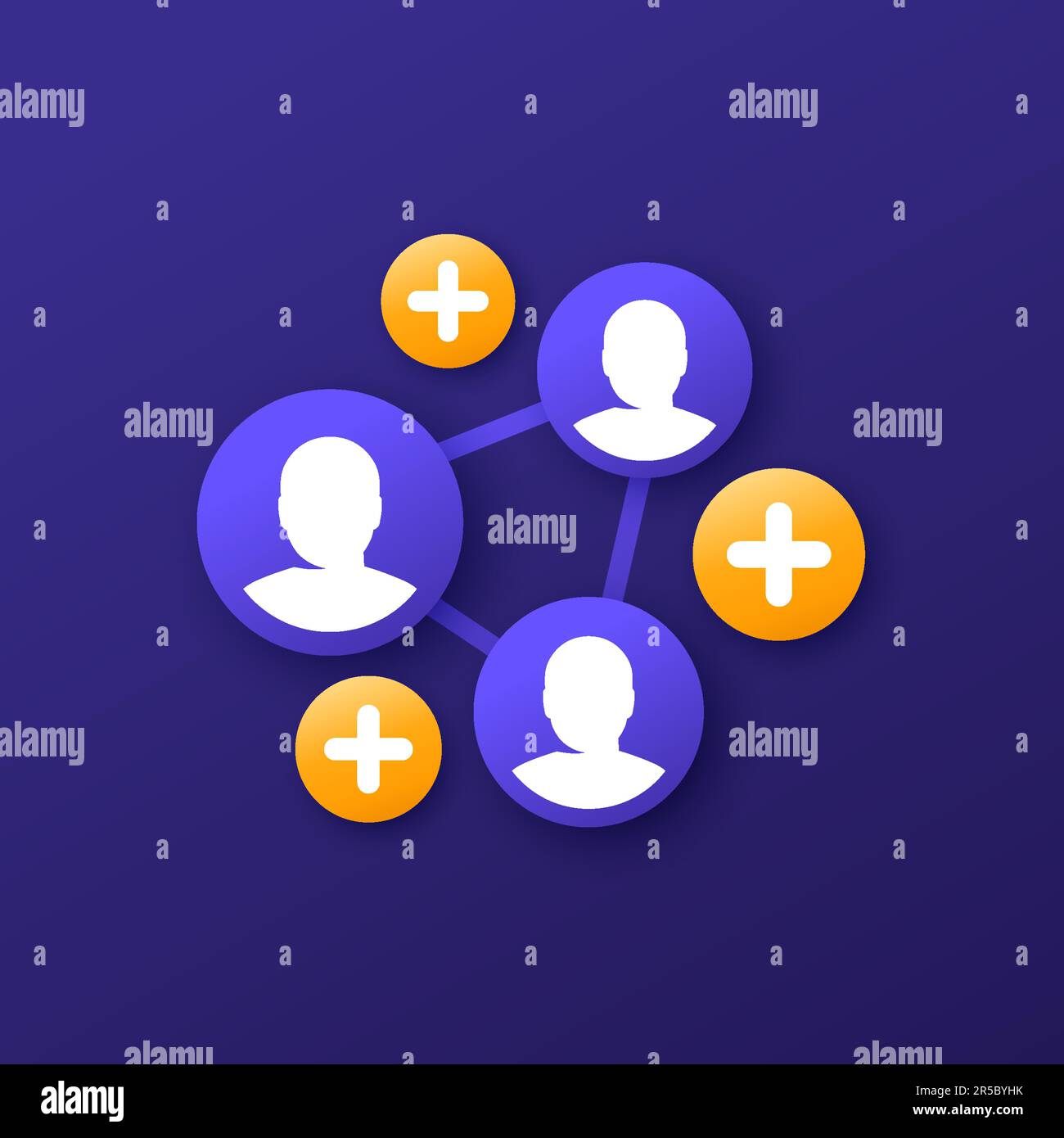 referrals, affiliate program vector illustration Stock Vector Image ...