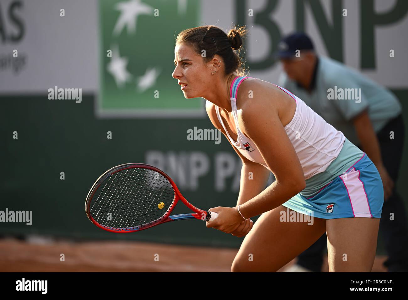 Emma Navarro of USA during the French Open, Grand Slam tennis ...