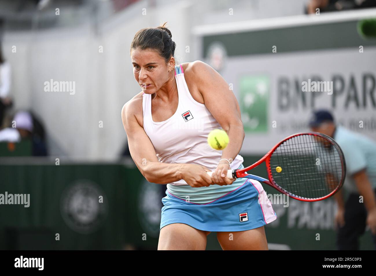 Emma Navarro of USA during the French Open, Grand Slam tennis ...
