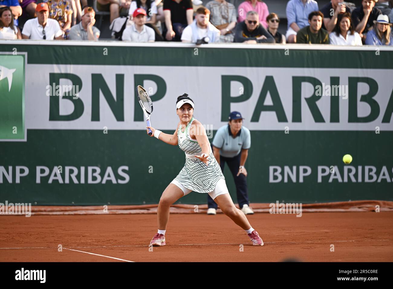 Bianca Vanessa Andreescu of Canada during the French Open, Grand Slam ...