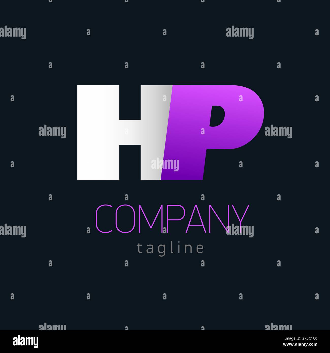 Logo Emblem Monogram HP. White and red letter H P, Design Element for ...