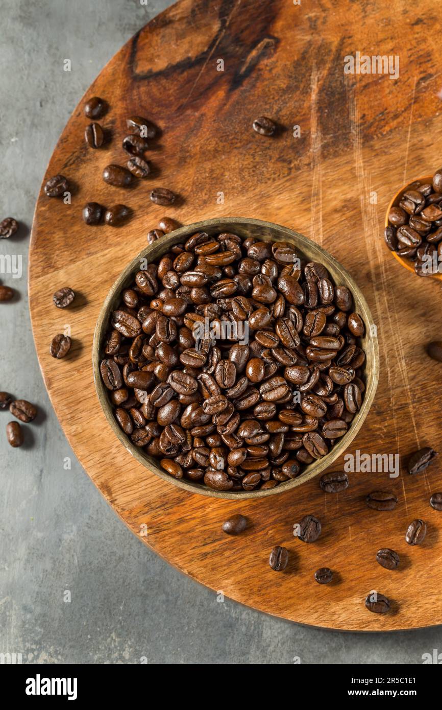 Organic Roasted Espresso Coffee Beans in a Bowl Stock Photo - Alamy