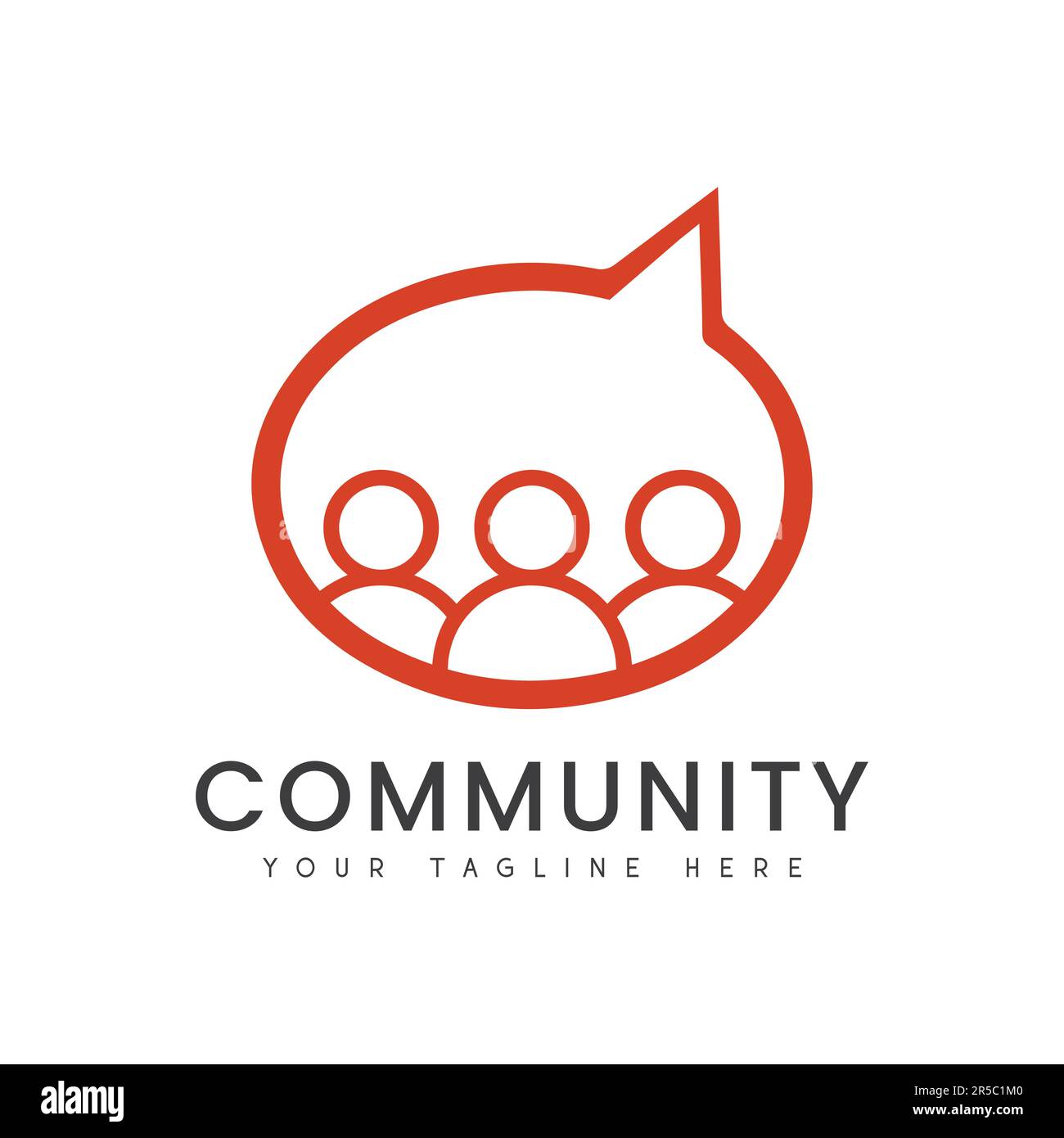 Community Logo Design Human Group Talk Business Logotype Stock Vector ...