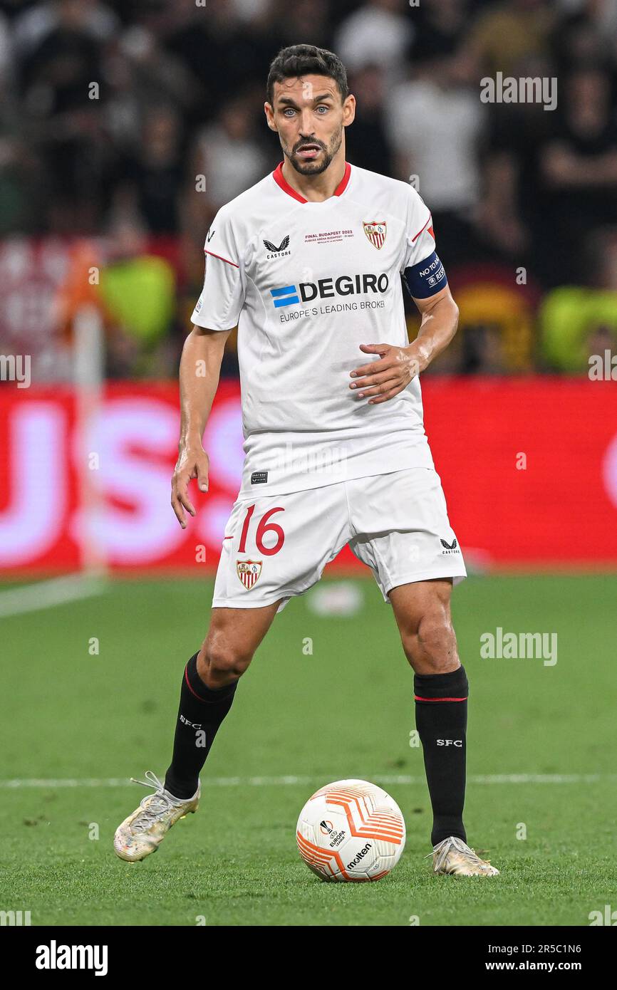 Budapest, Hungary. 31st May, 2023. Puskas Arena, 30.05.23 Jesus Navas ...