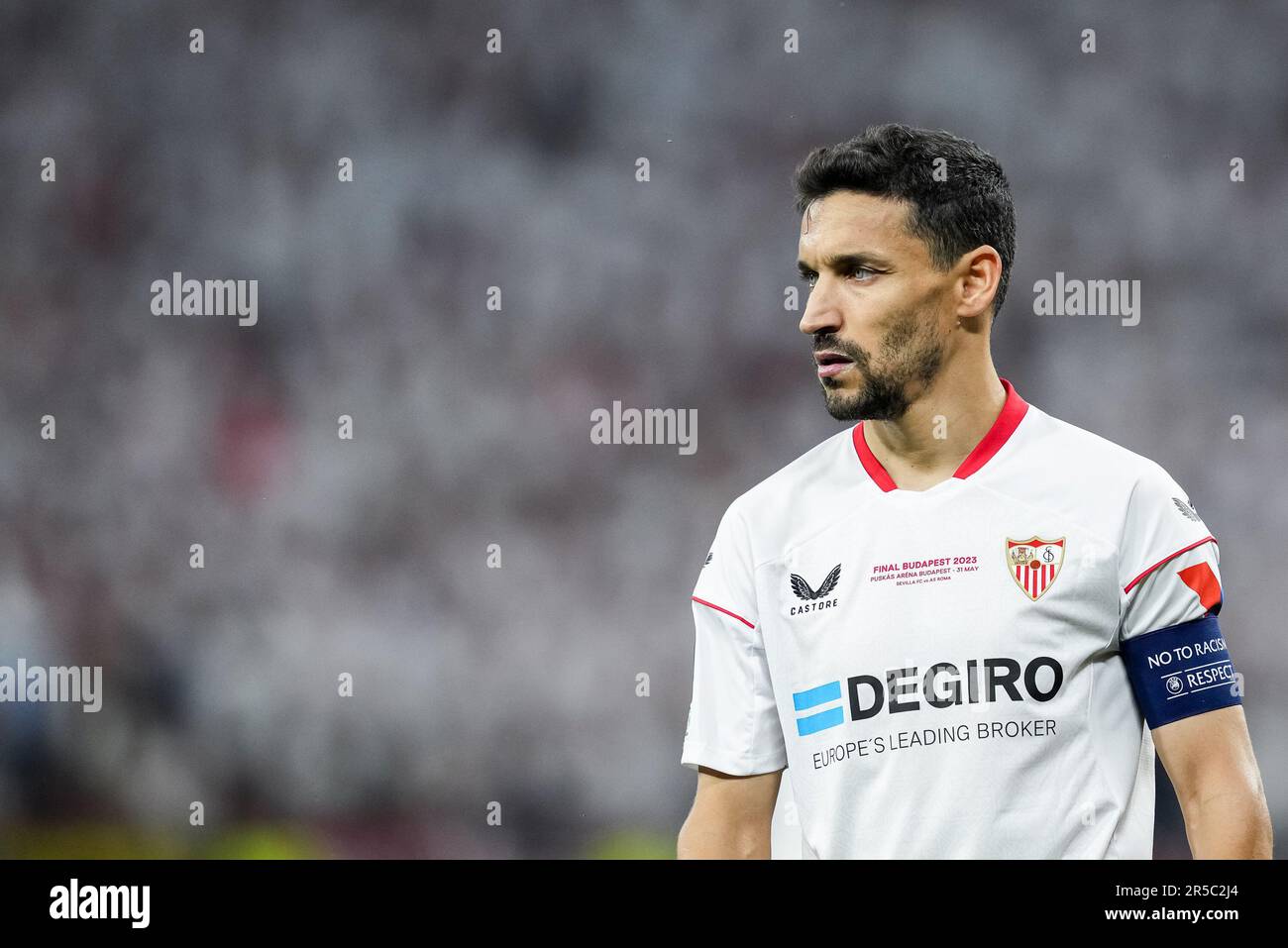 Budapest, Hungary. 31st May, 2023. Jesus Navas of Sevilla FC looks on ...