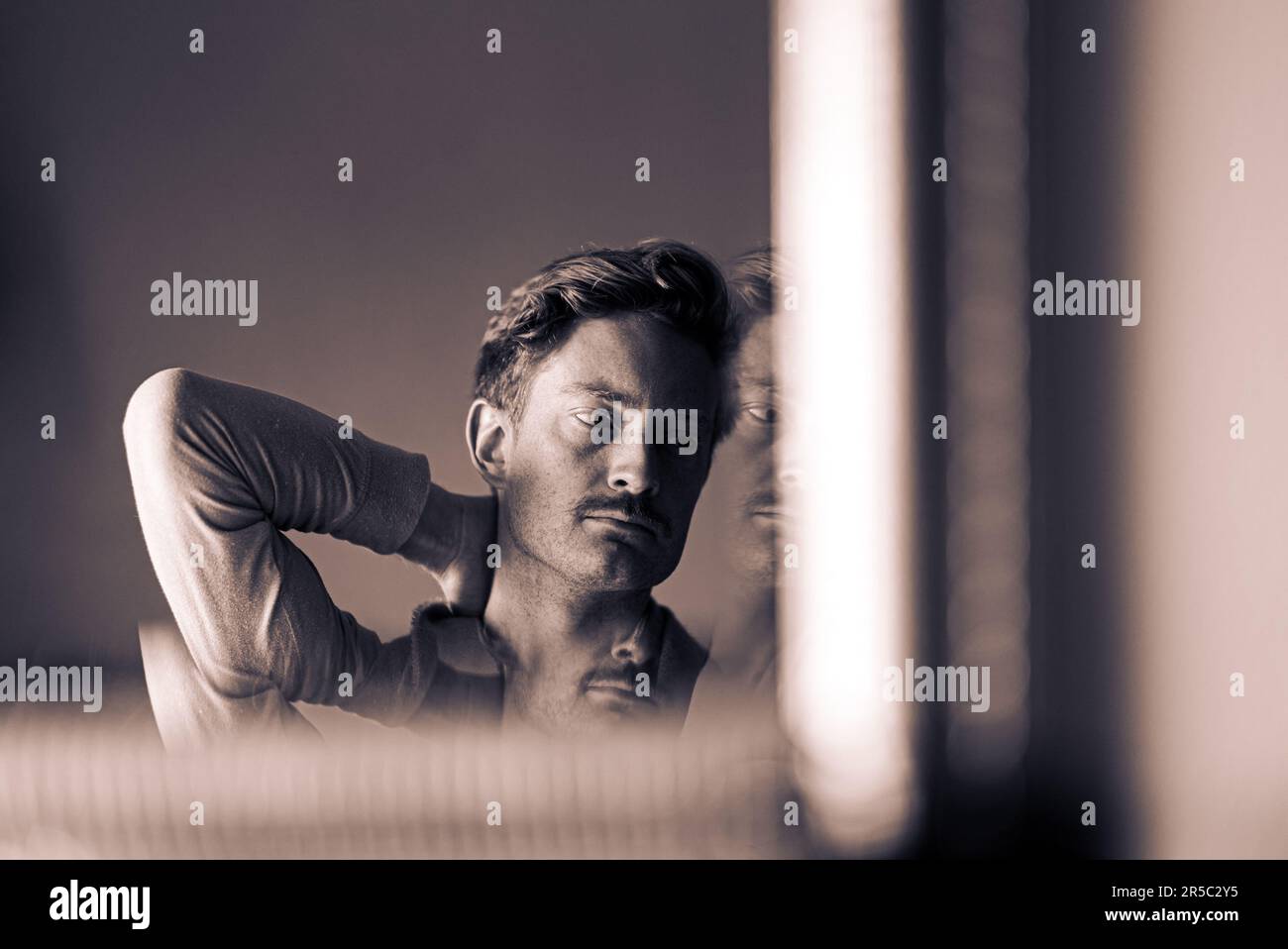 Man with a mustache thick hi-res stock photography and images - Alamy