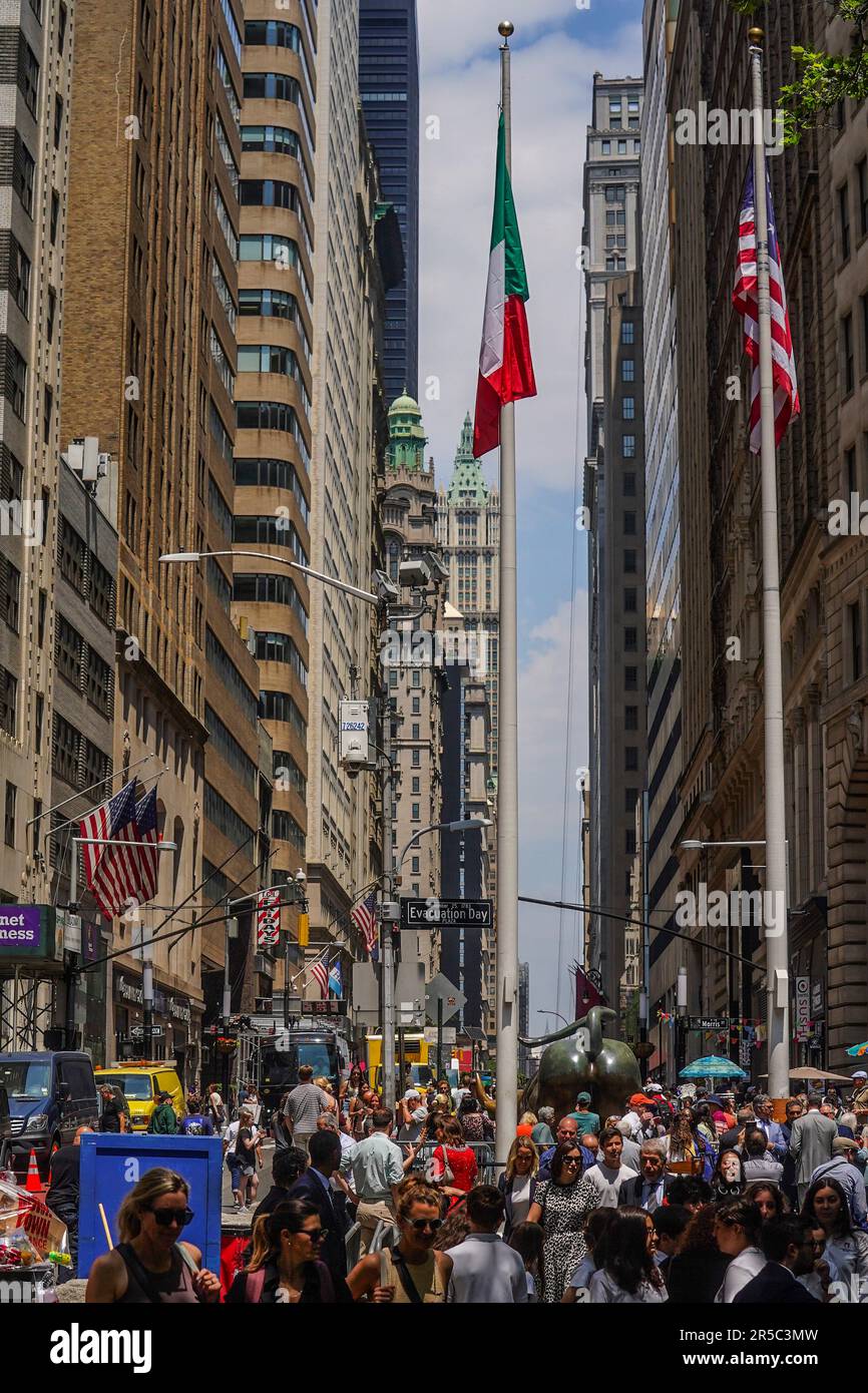 The Italian flag is shown hoisted during a ceremony celebrating Italy's ...