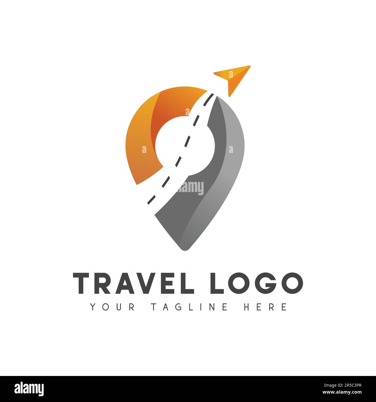 Modern Travel Logo Design Abstract Location Travel Logotype Stock ...