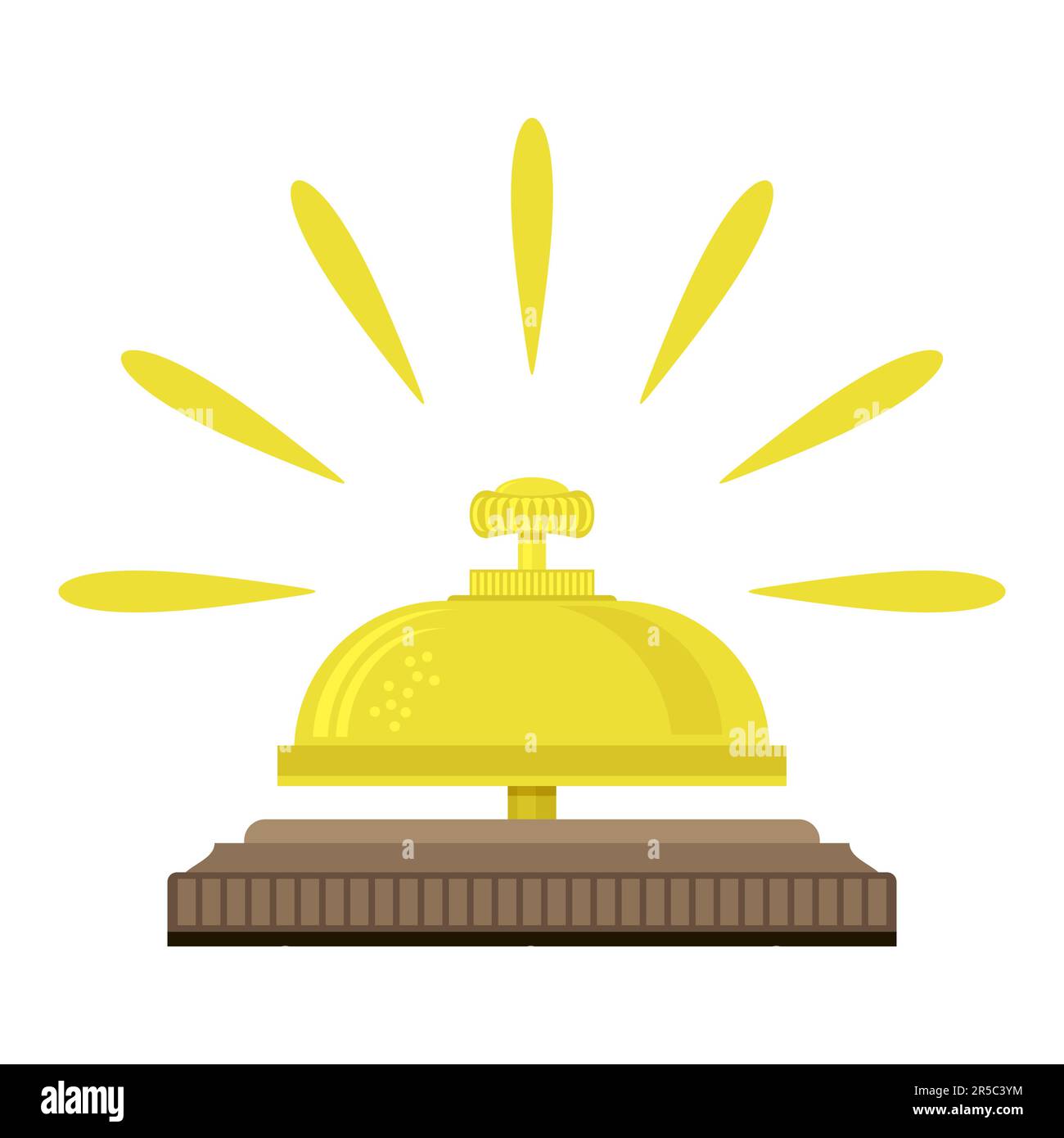 Vector Service Bell Icon Idoated on White Background. Recepcion Bell ...