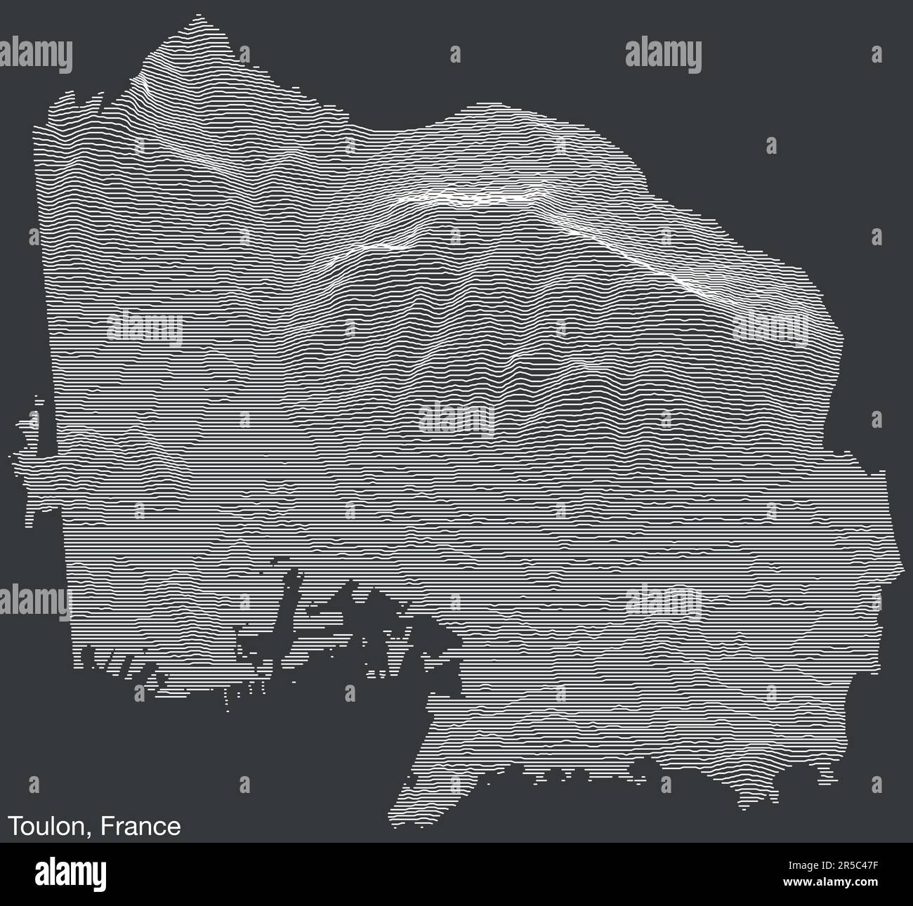 Toulon map hi-res stock photography and images - Alamy