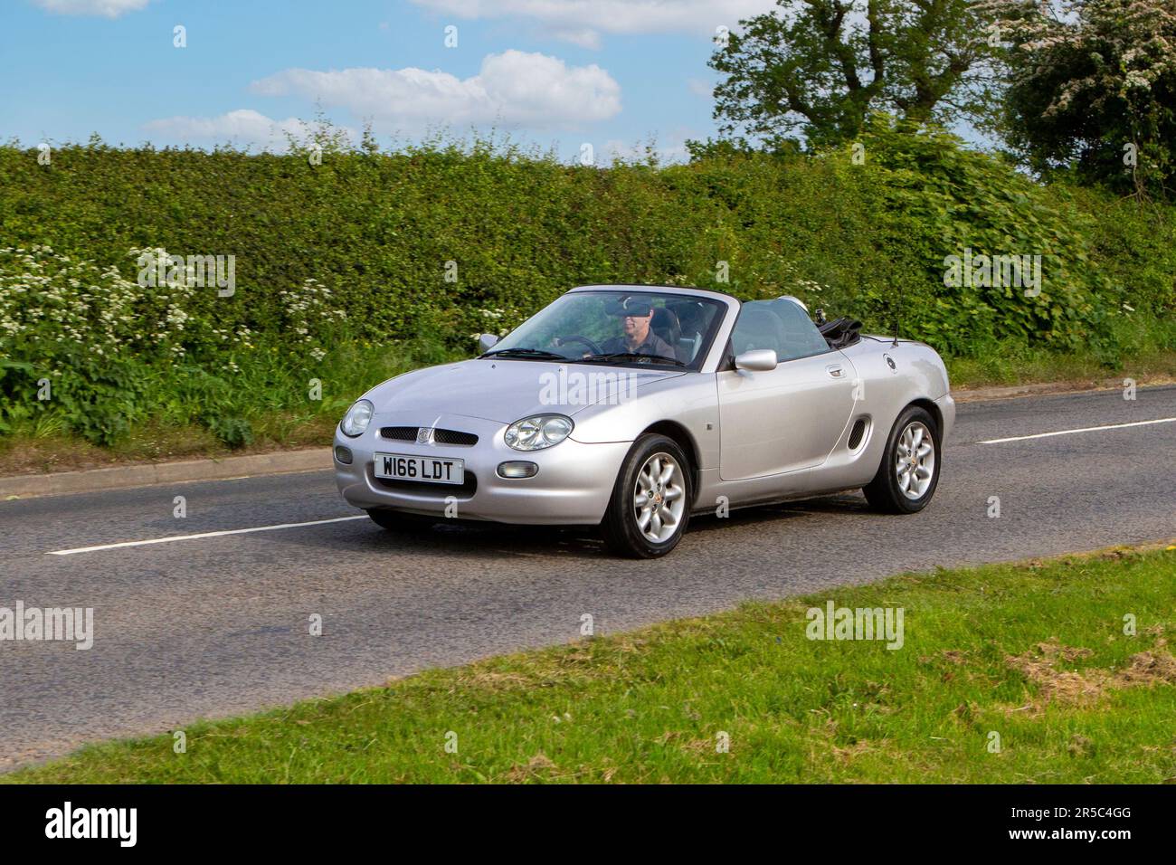 MG TF silver cabriolet silver car Classic vintage car, Yesteryear ...
