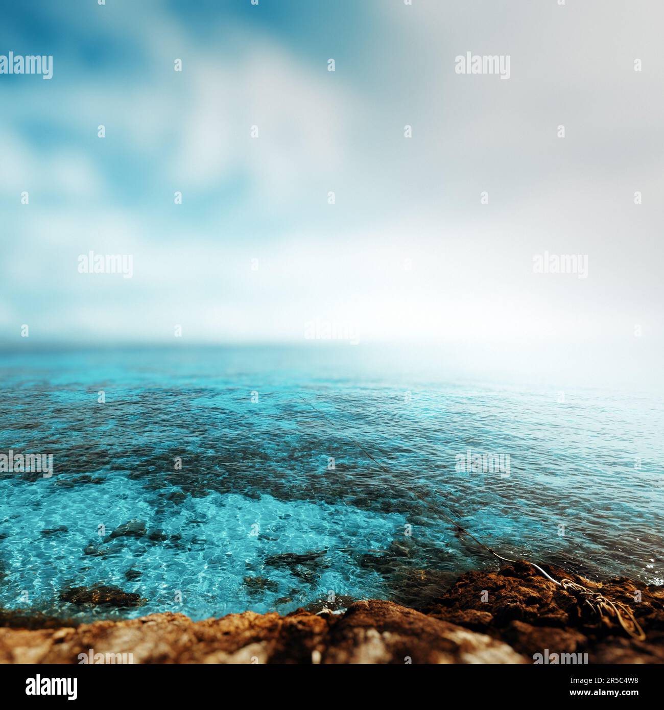 Tropical blur beach ocean paradise Stock Photo - Alamy