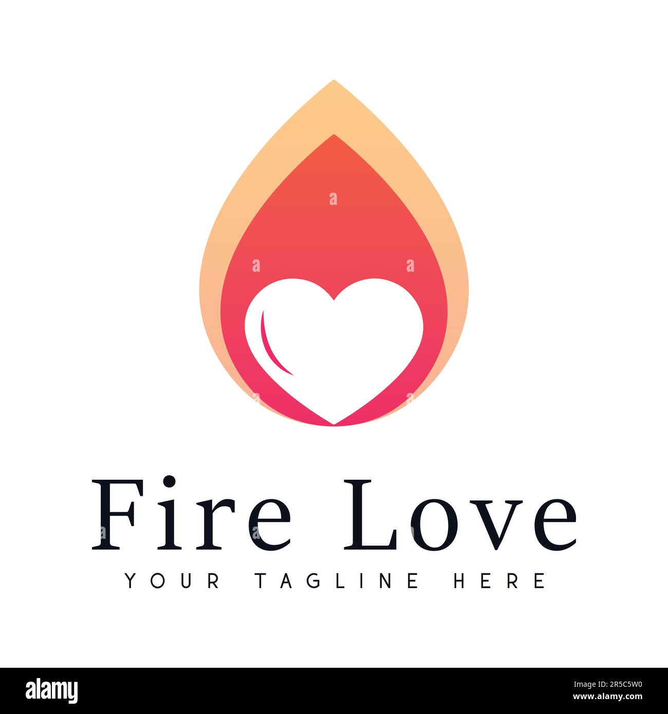 Love Fire Logo Peace, Love, Fire Concept Print For T Shirt.Vector