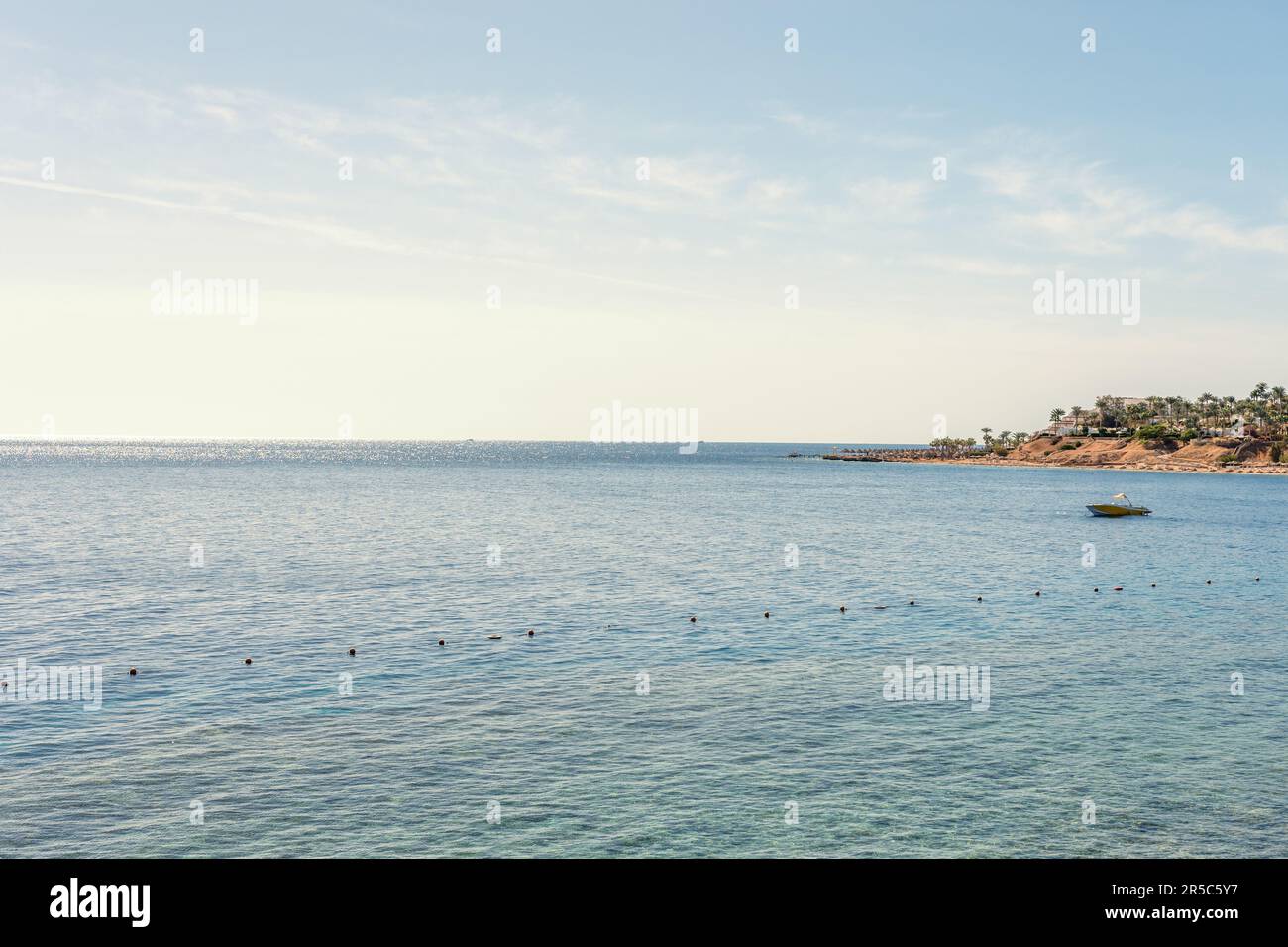 Amazing view of Red sea surface from coast. Natural background sunny ...