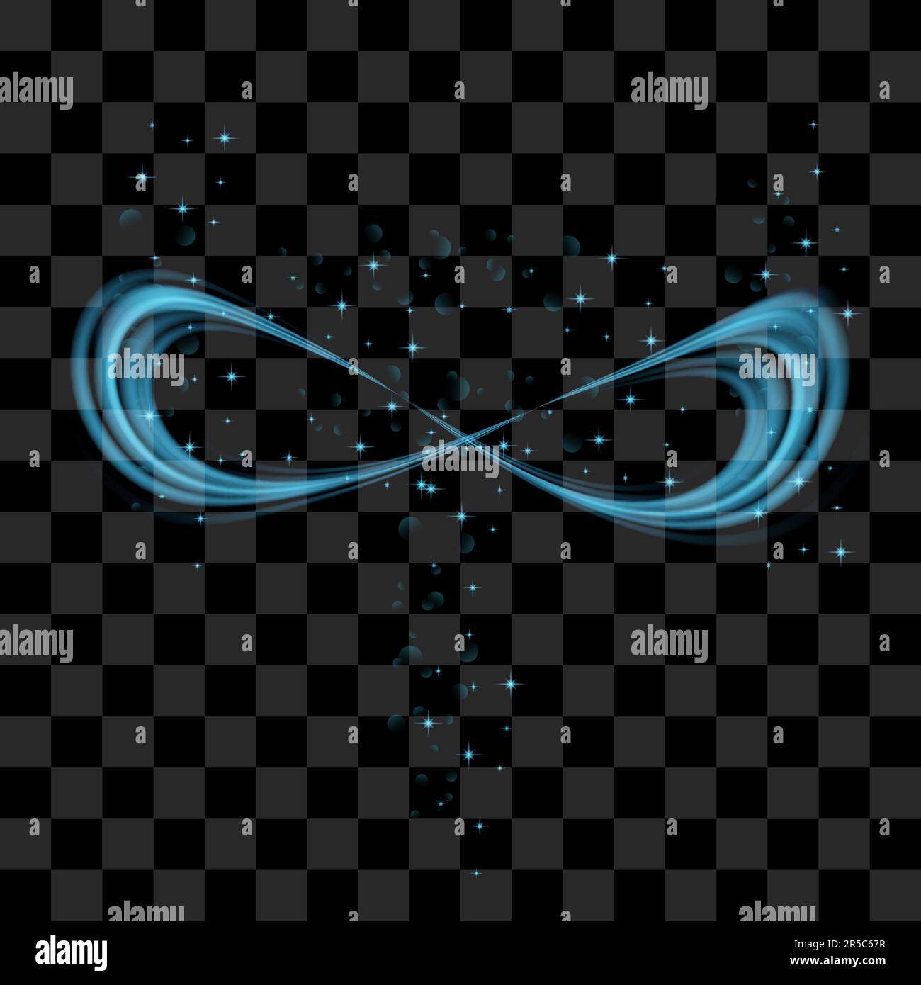 Vector Blue Blurred Fire on Dark Background. Cartoon Flames. Bonfire ...